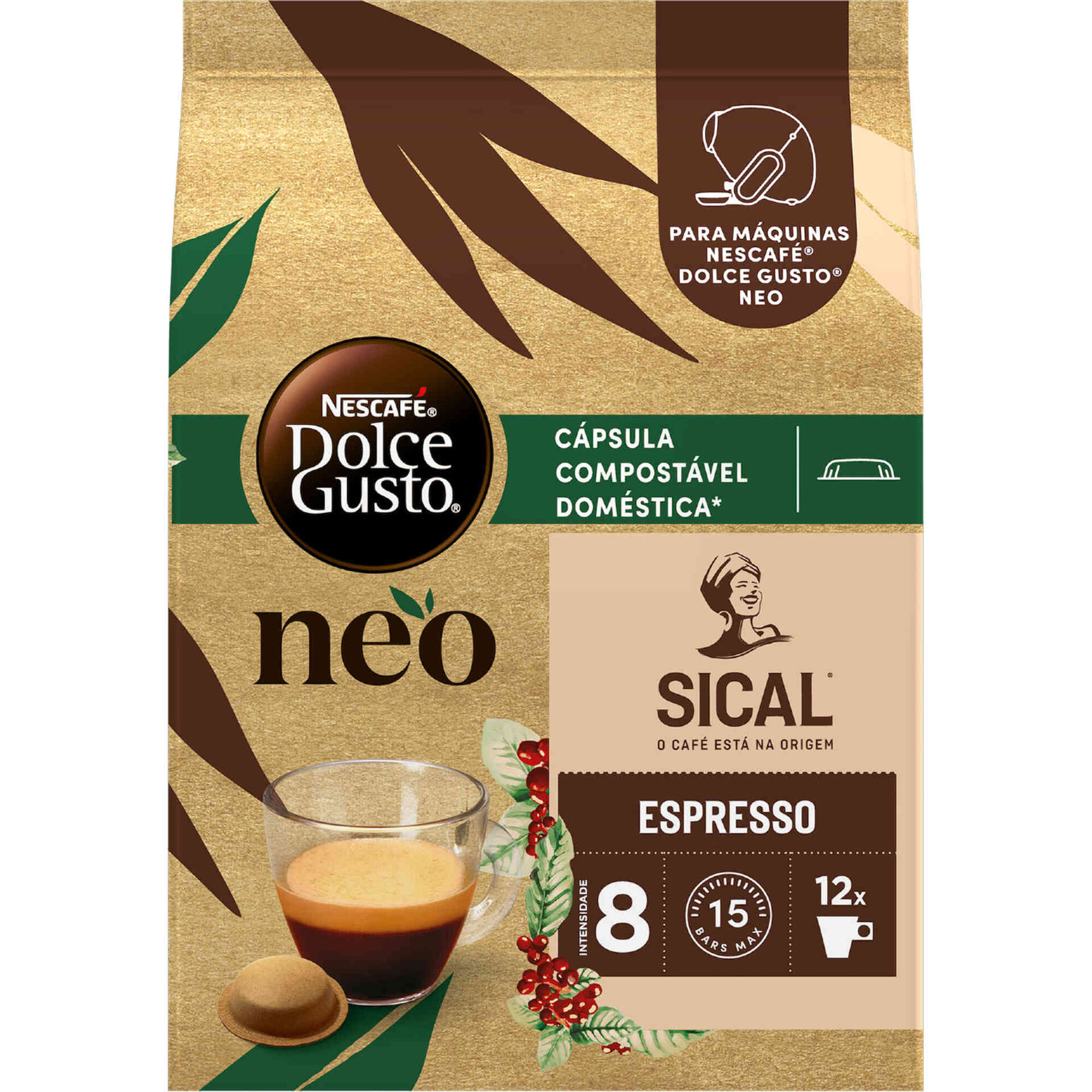 Cápsulas de Café Espresso Sical Int 8 Nescafé Dolce Gusto Neo - emb. 12 ...