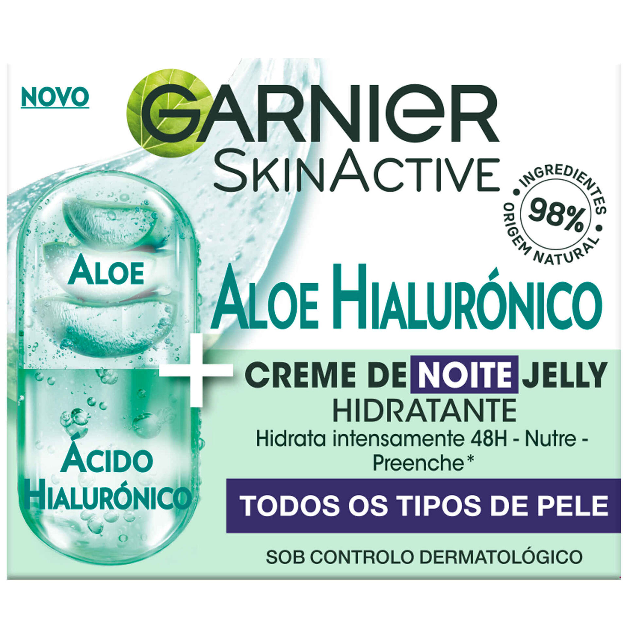Creme de Rosto Noite Jelly Aloe Hialurónico Garnier - emb. 50 ml ...