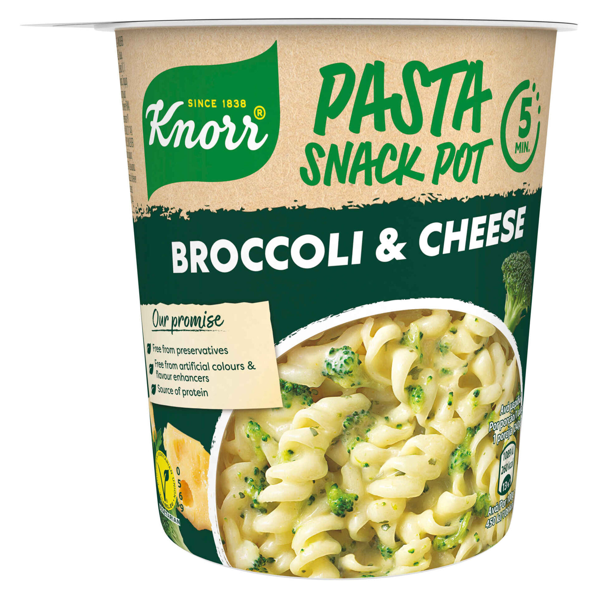 Pasta Bróculos e Queijo Pot Knorr - emb. 62 gr | Continente Online