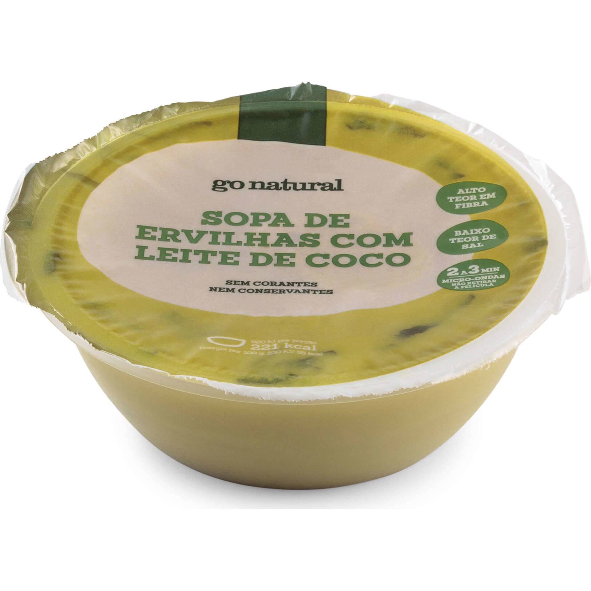 Sopa de Ervilhas com Leite de Coco Go Natural - emb. 400 gr | Continente Online