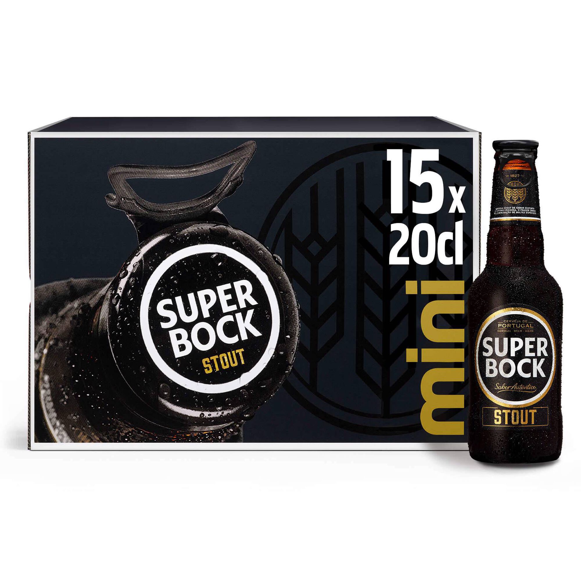 Cerveja com Álcool Stout Mini emb. 15 x 20 cl - Super Bock | Continente