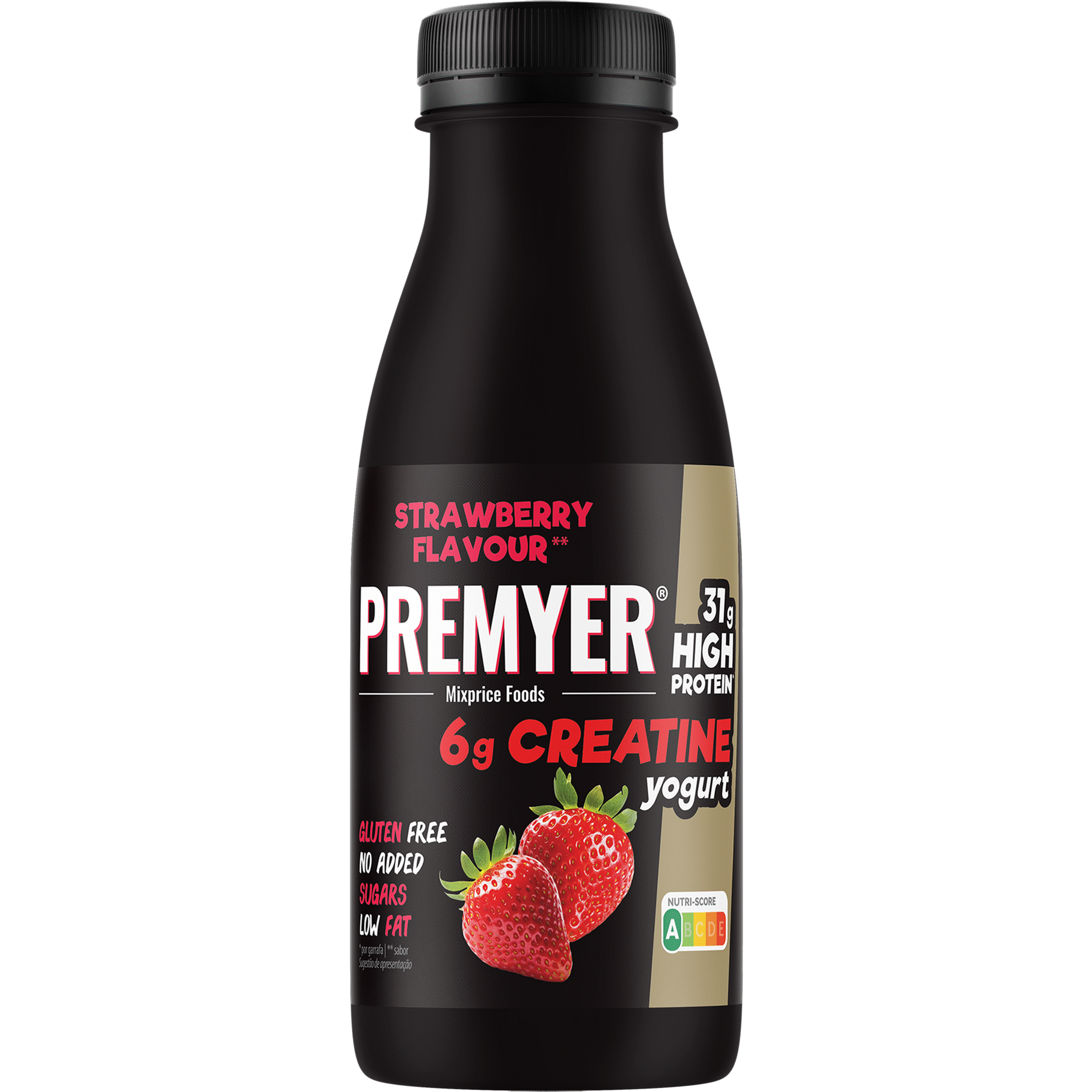 Iogurte Líquido Proteína Morango com Creatina Premyer - emb. 500 gr ...