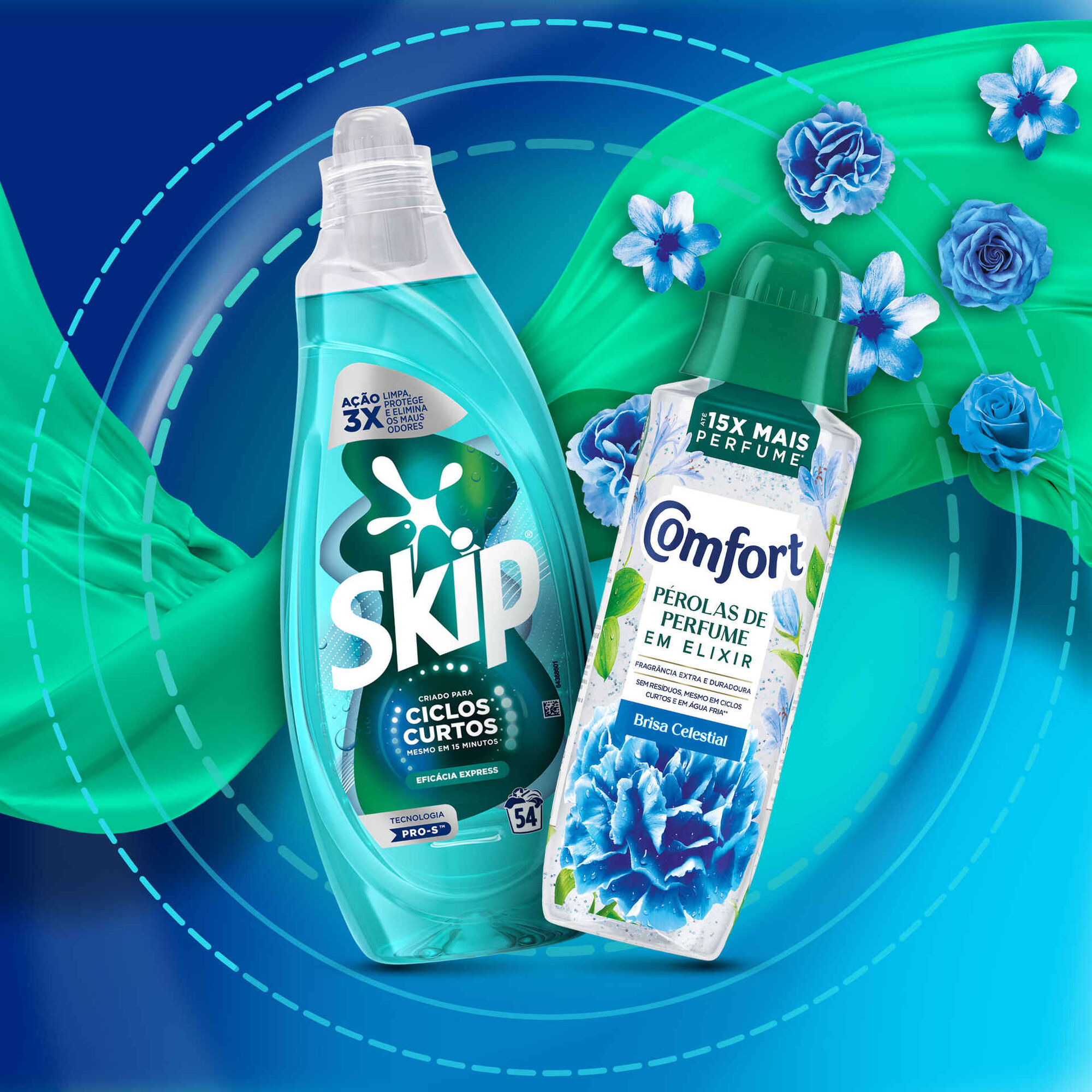 Detergente Roupa Ciclos Curtos + Intensificador de Perfume