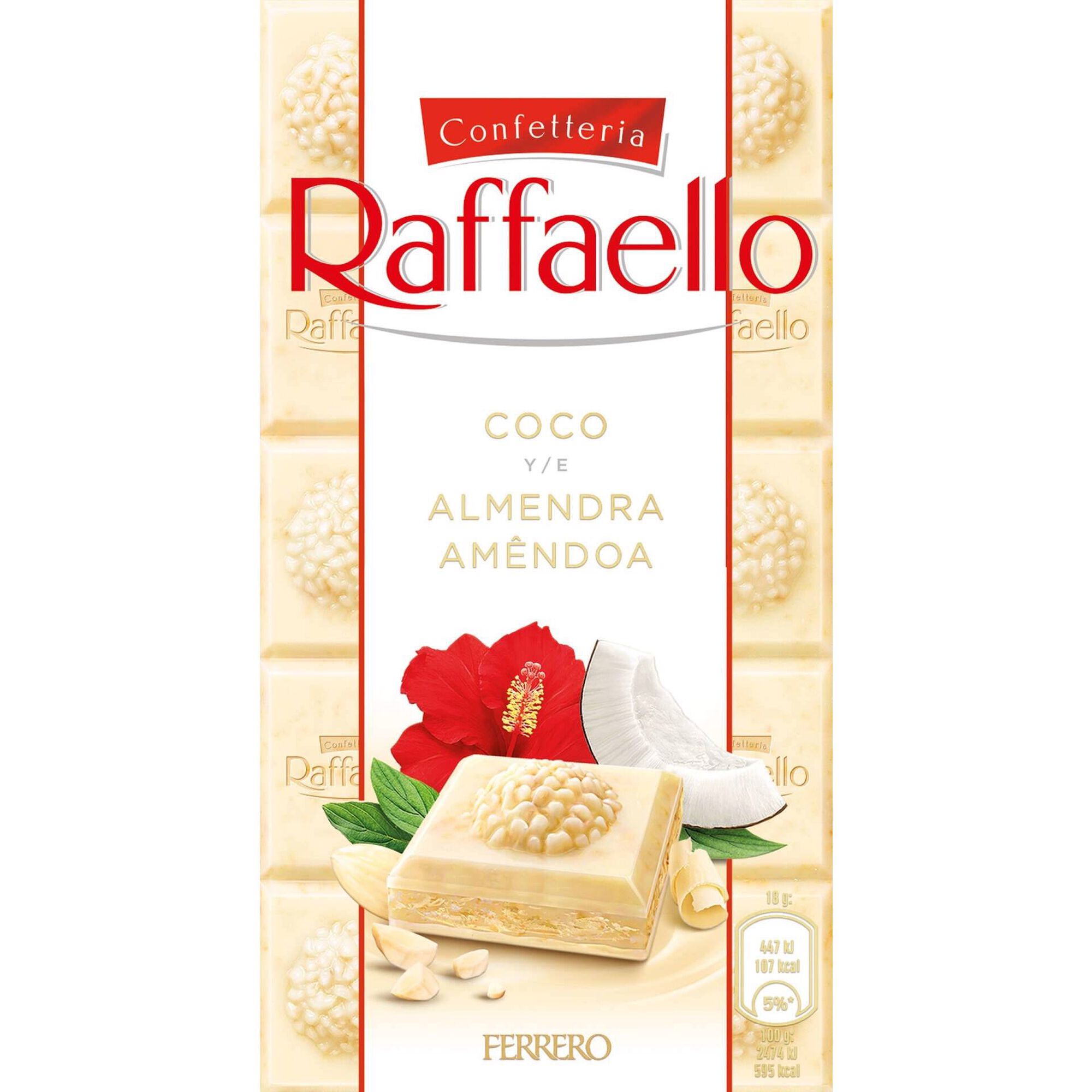 Tablete Chocolate Branco Raffaello | Continente Online
