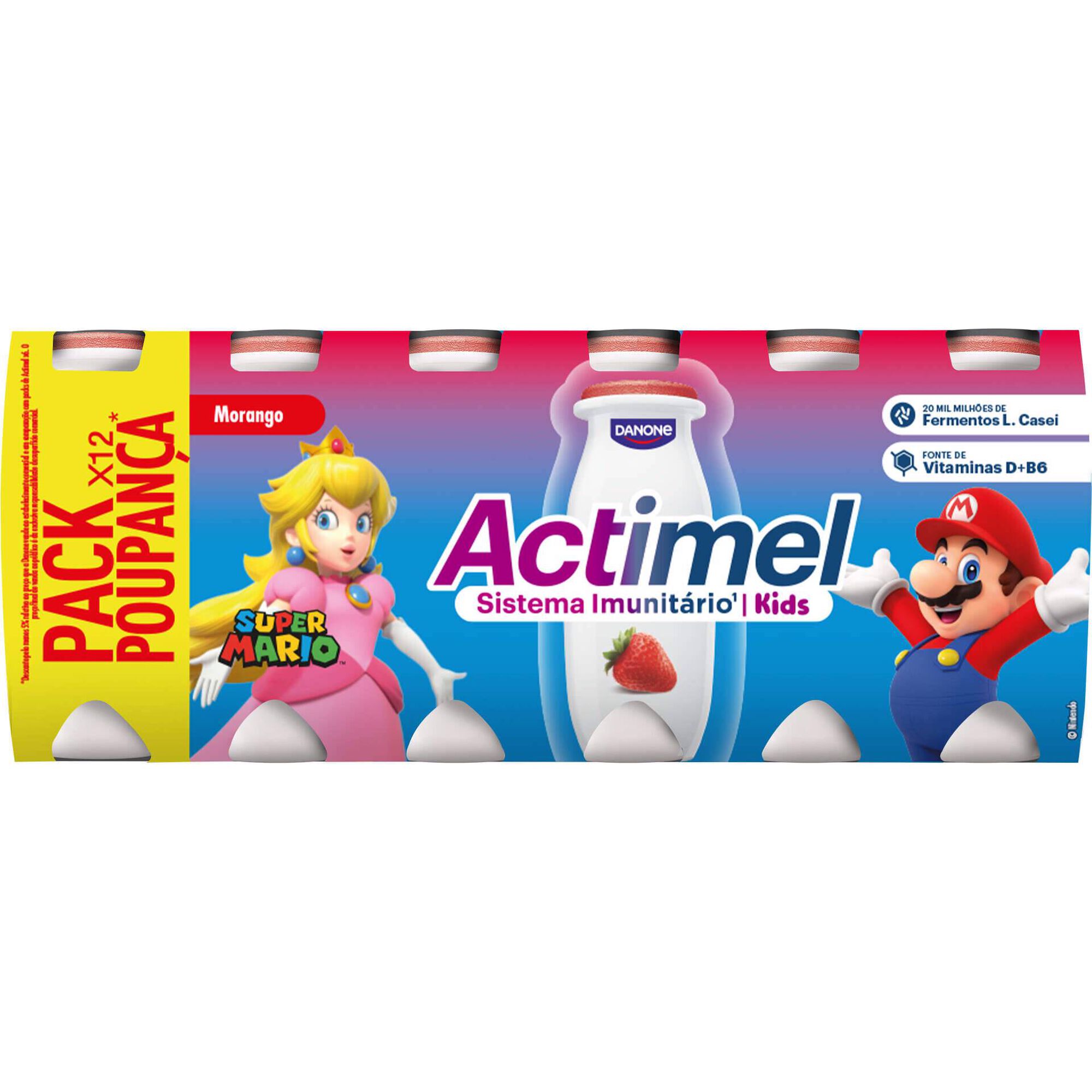 Iogurte Líquido Morango Infantil - emb. 1200 gr (12 un) - Actimel ...