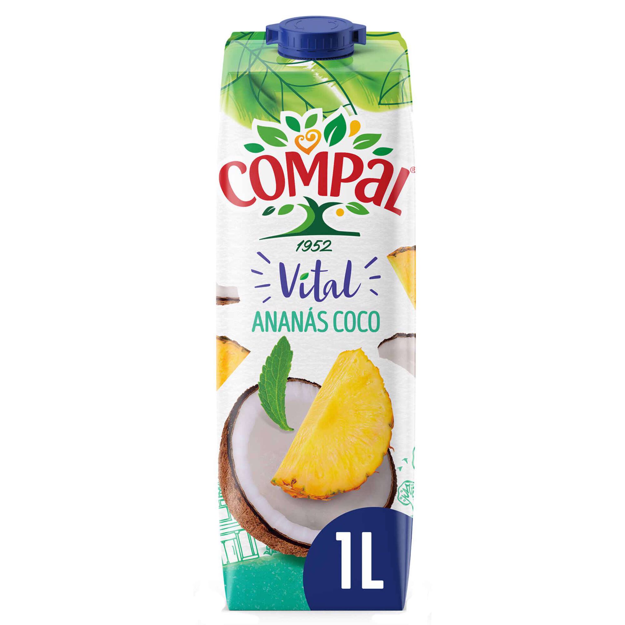 Néctar Ananás e Coco com Stevia emb. 1 lt - Compal Vital Equilíbrio ...