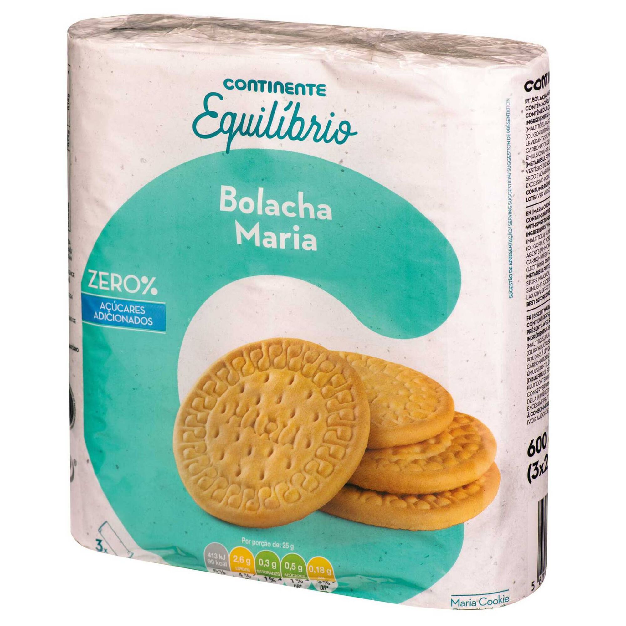 Bolacha Maria - emb. 600 gr (3 un) - Continente | Continente Online