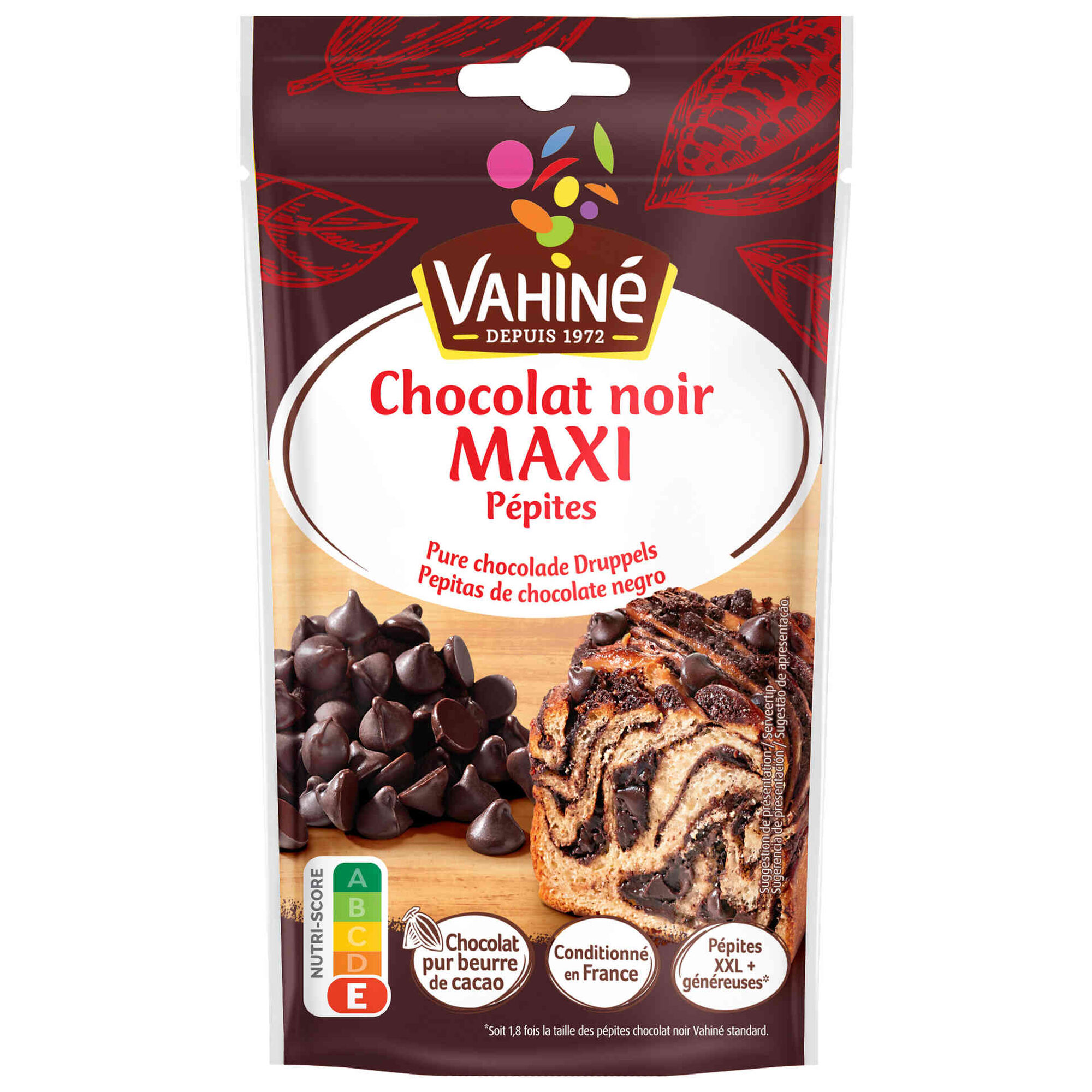 Pepitas de Chocolate Negro Maxi emb. 100 gr - Vahiné | Continente