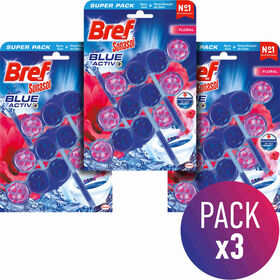 Bloco Sanitário Blue Active Floral Bref Sonasol - emb. 3 x 3 un ...