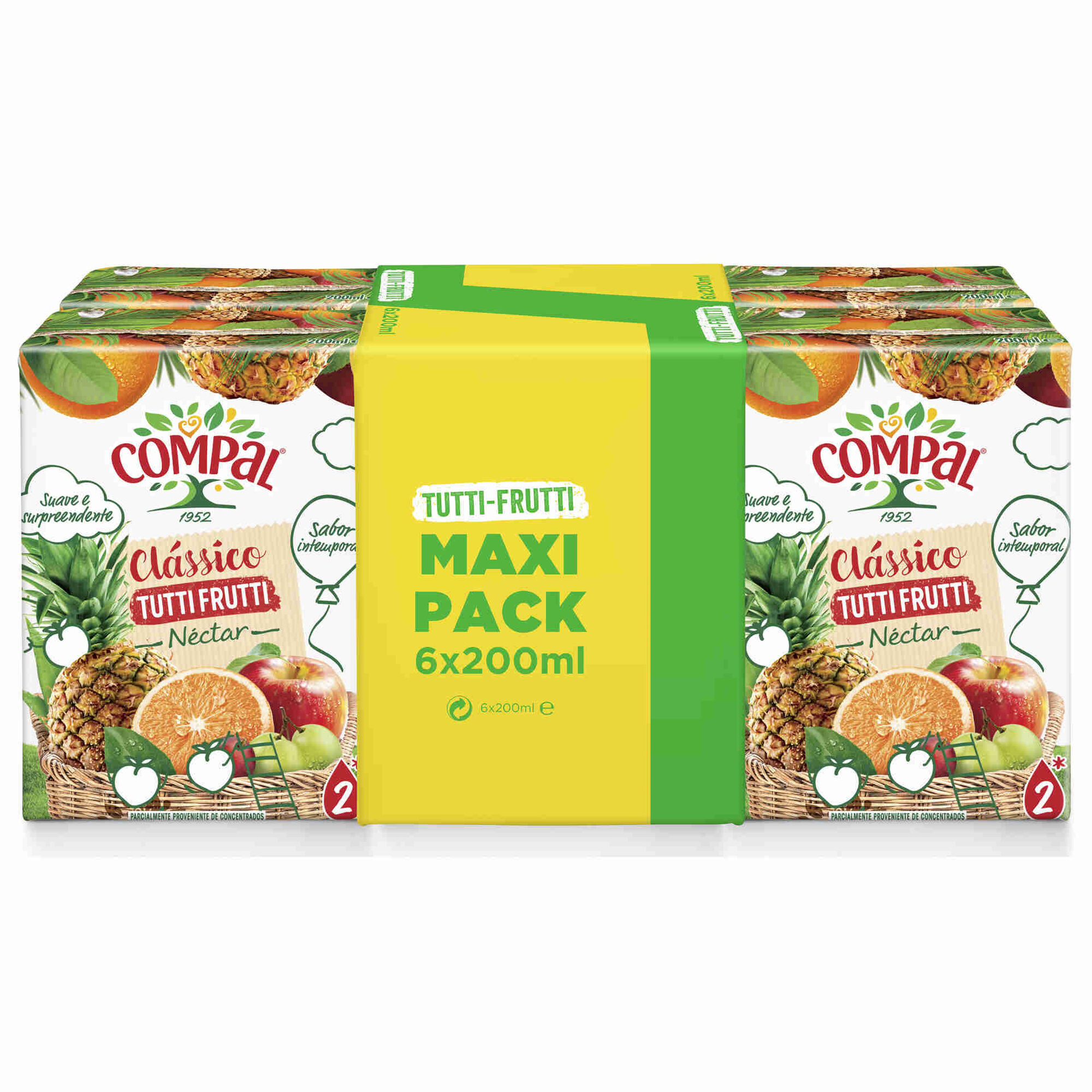 Néctar Tutti Frutti emb. 6 x 20 cl - Compal Clássico | Continente