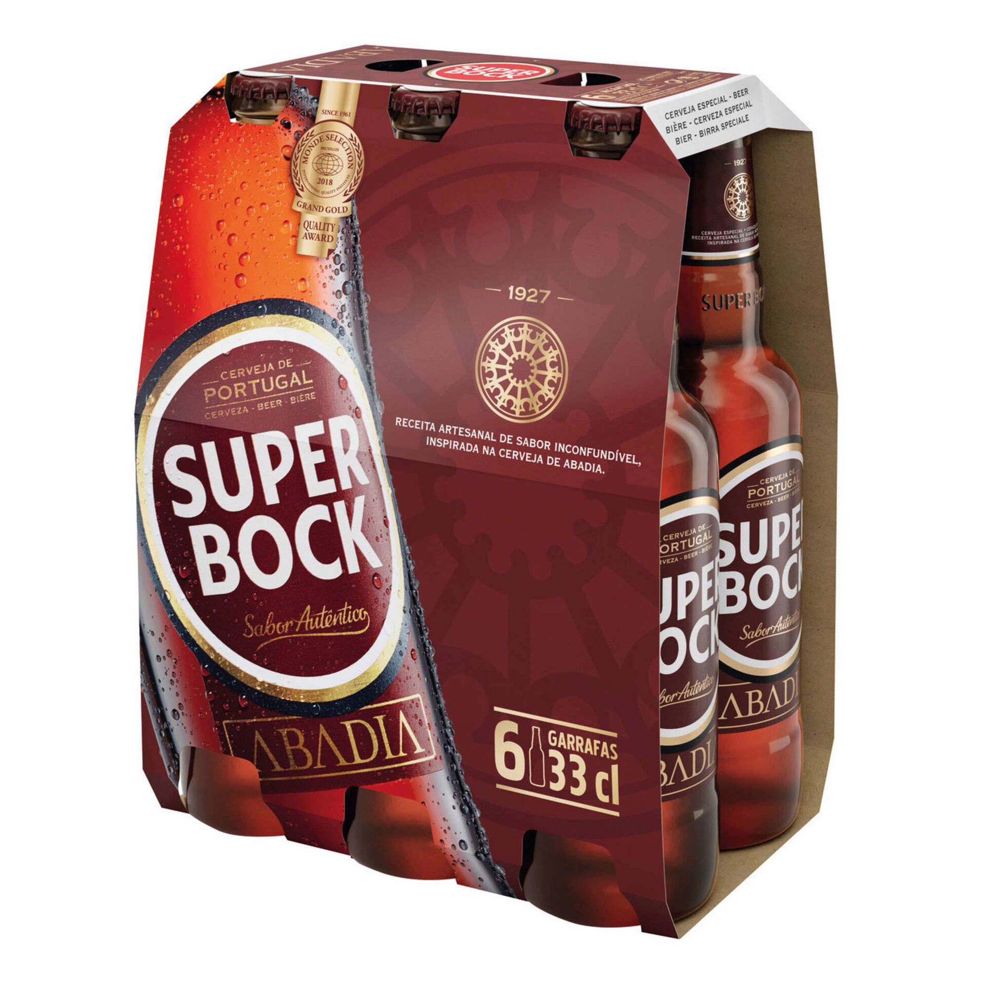 Cerveja com Álcool Ruiva emb. 6 x 33 cl - Super Bock Abadia | Continente