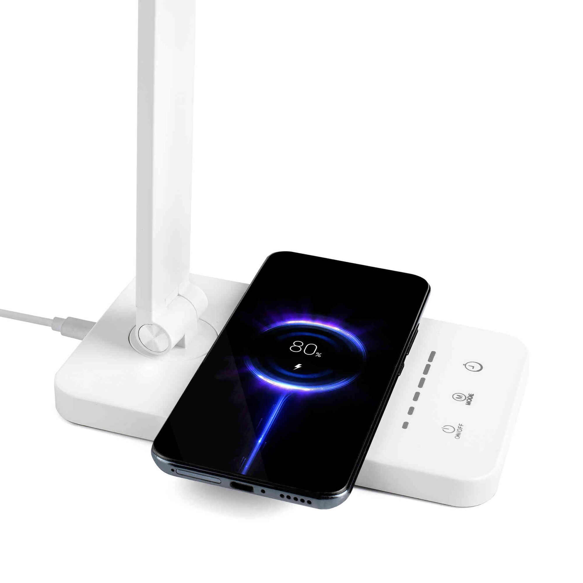 Candeeiro Dobrável com Carregamento Wireless Branco Kasa - emb. 1 un ...