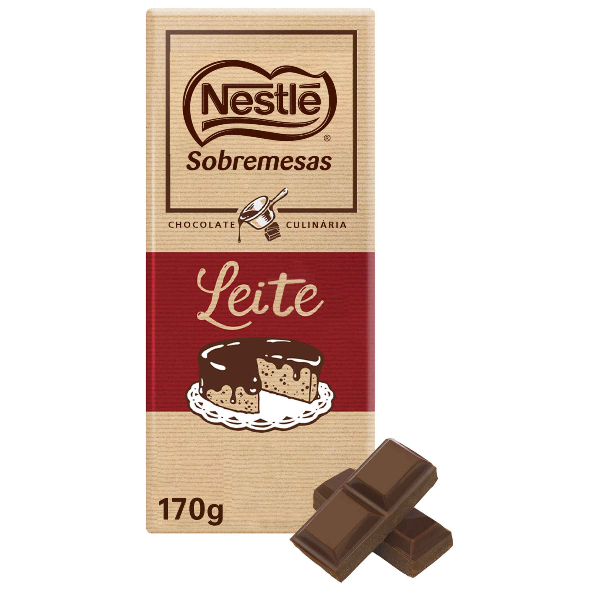 Tablete de Chocolate de Leite Culinária sem Glúten Nestlé Sobremesas ...