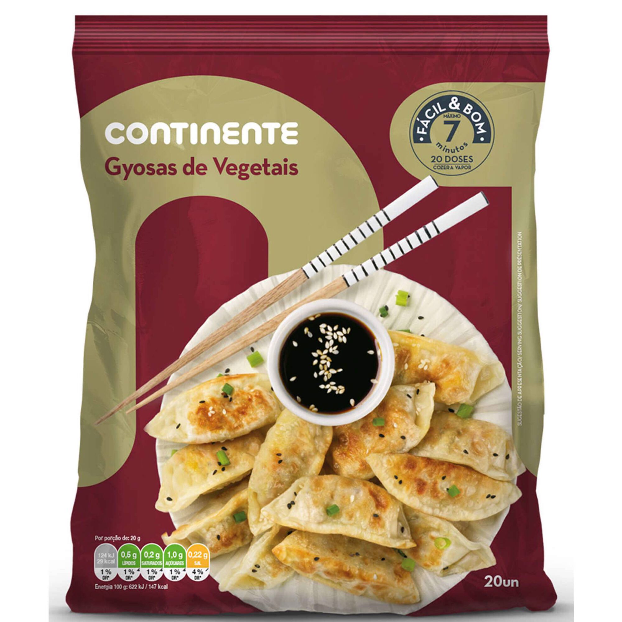 Gyosas de Vegetais Continente - emb. 400 gr (20 un) | Continente Online