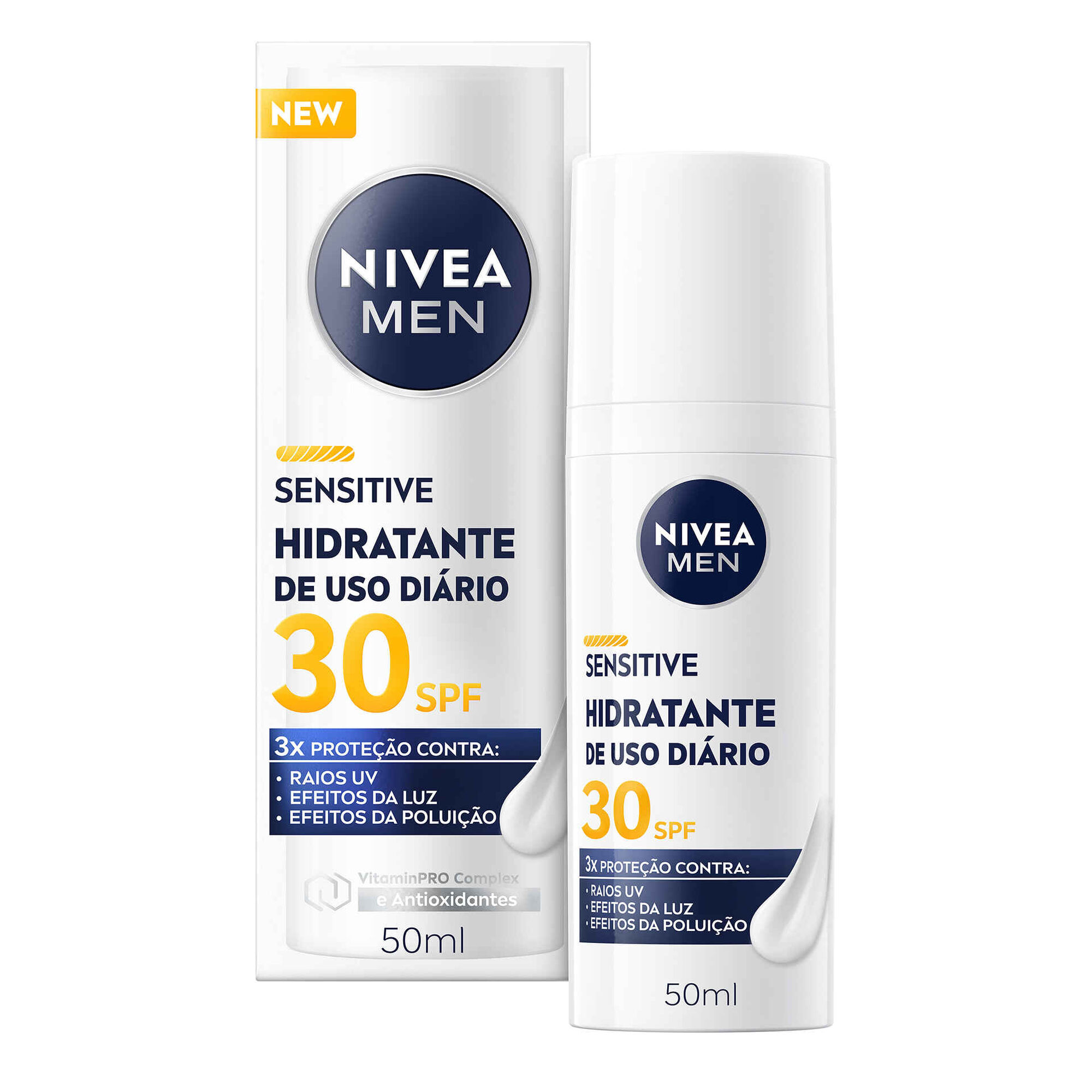Creme de Rosto Men Sensitive FPS 30 Nivea - emb. 50 ml | Continente Online