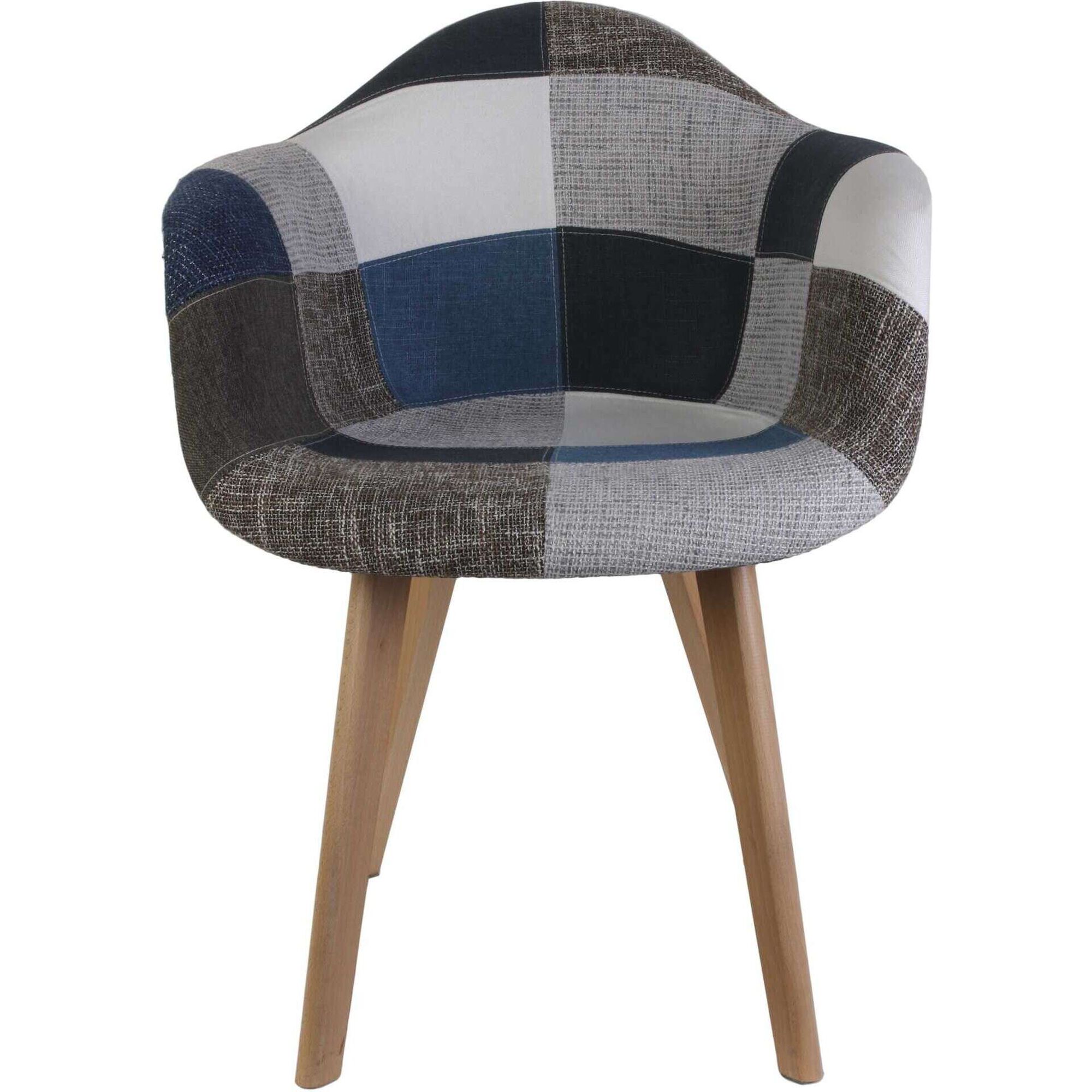Conjunto de 2 Poltronas Estofadas Patchwork Azul - 2 un | Continente Online