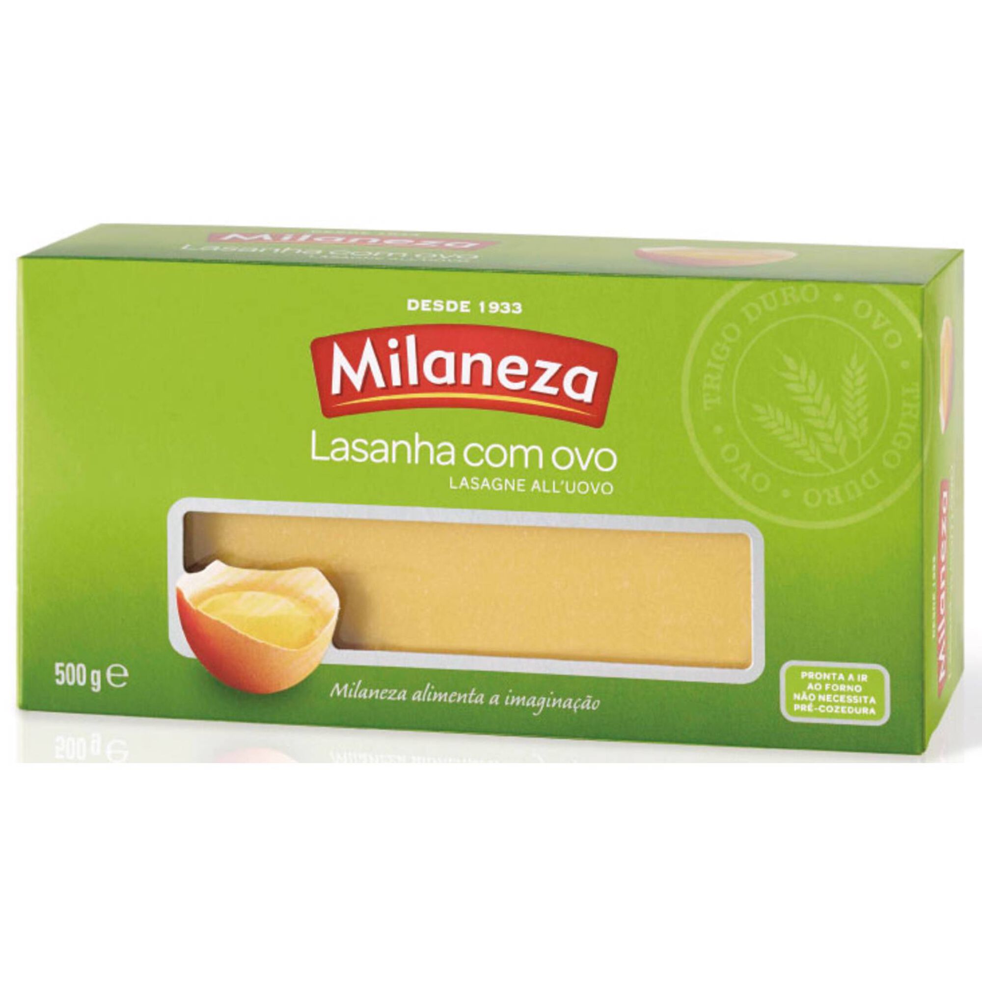 Massa Lasanha com Ovo - emb. 500 gr - Milaneza | Continente Online