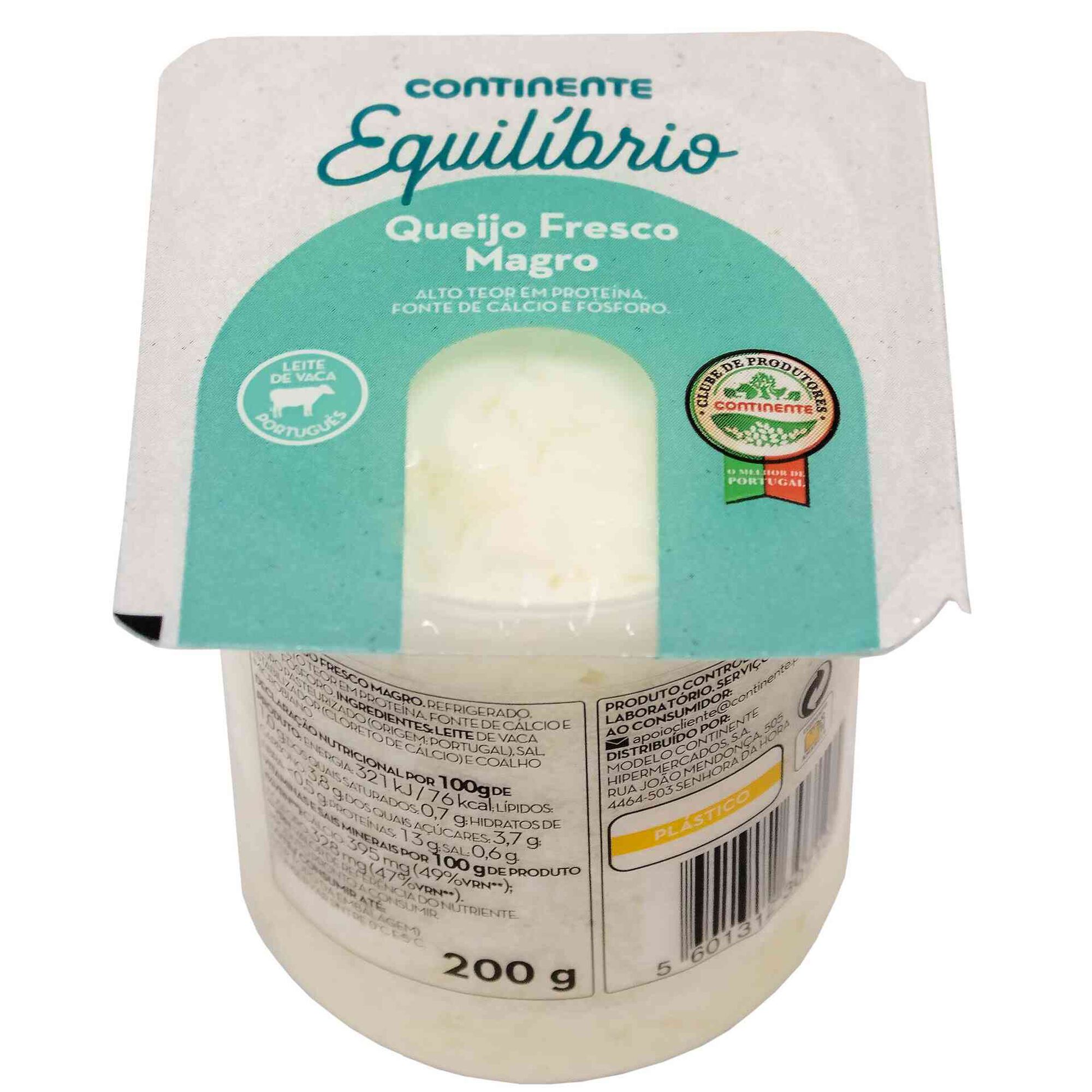 Queijo Fresco Magro - emb. 200 gr - Continente Equilíbrio | Continente ...