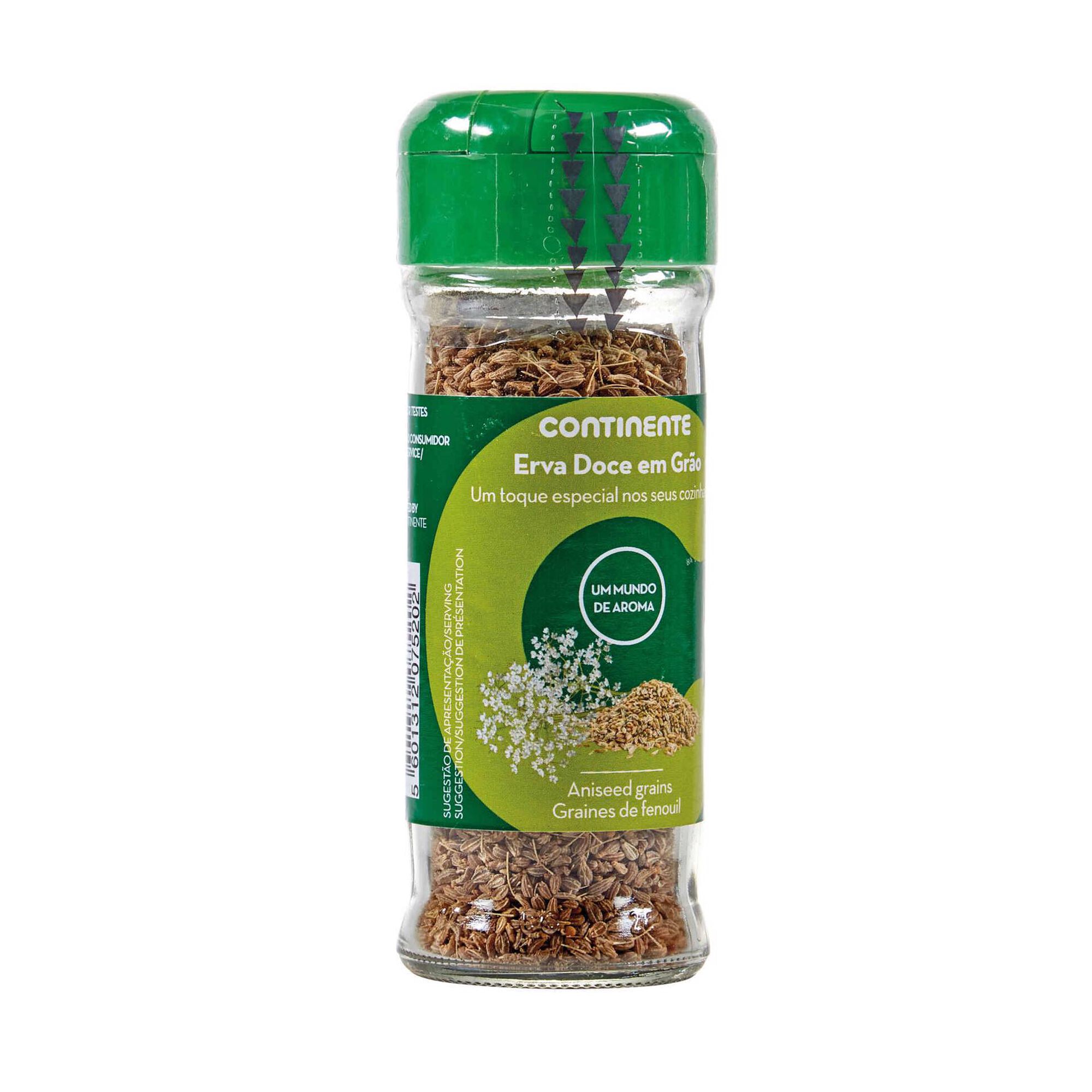 Erva Doce Grão em Frasco Continente - emb. 35 gr | Continente Online