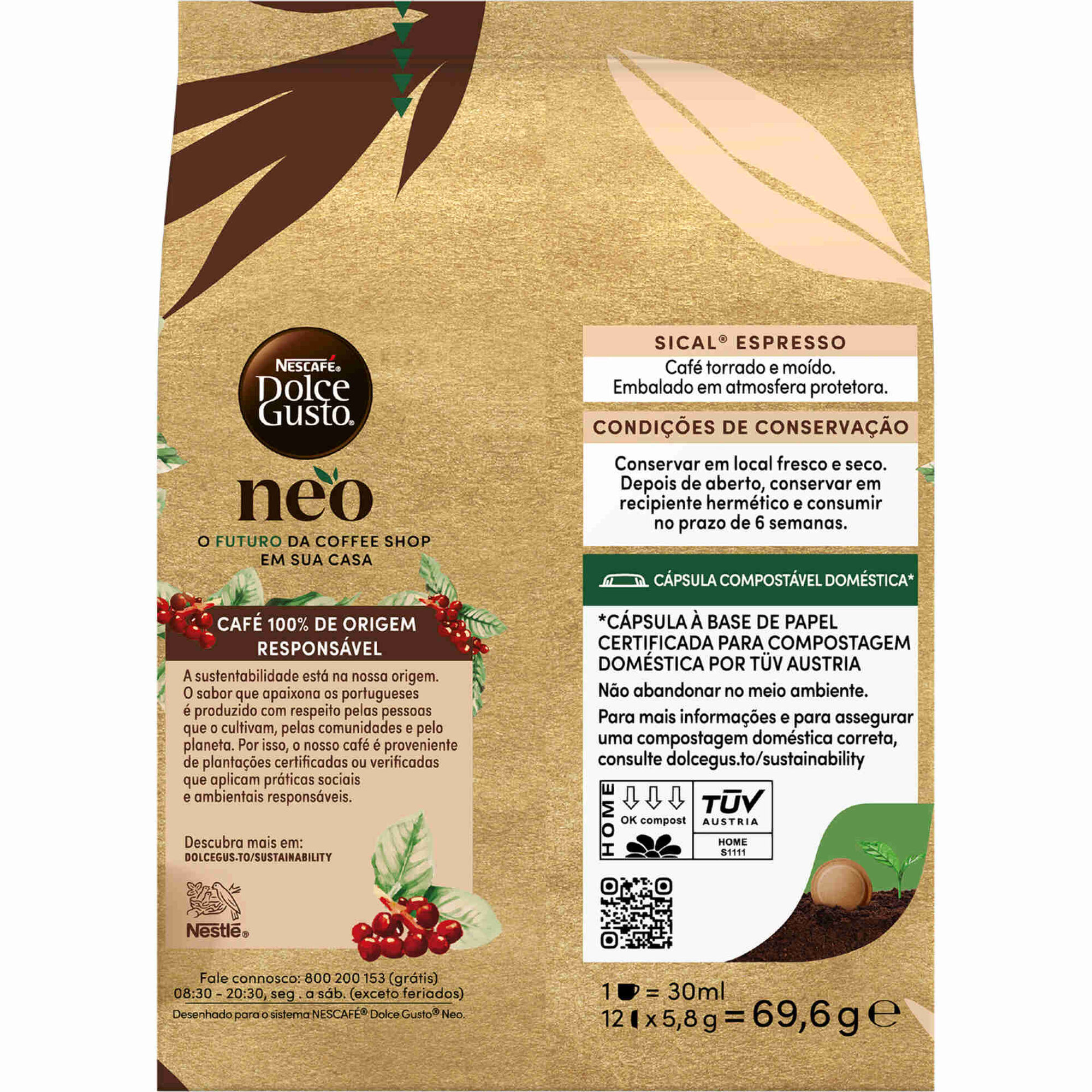 Cápsulas de Café Espresso Sical Int 8 Nescafé Dolce Gusto Neo - emb. 12 ...