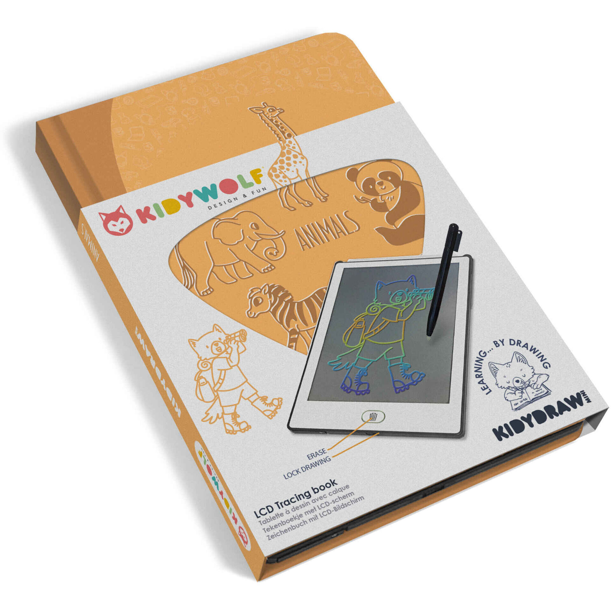Kidiwolf - Bloco de Desenho LCD Animais | Continente Online
