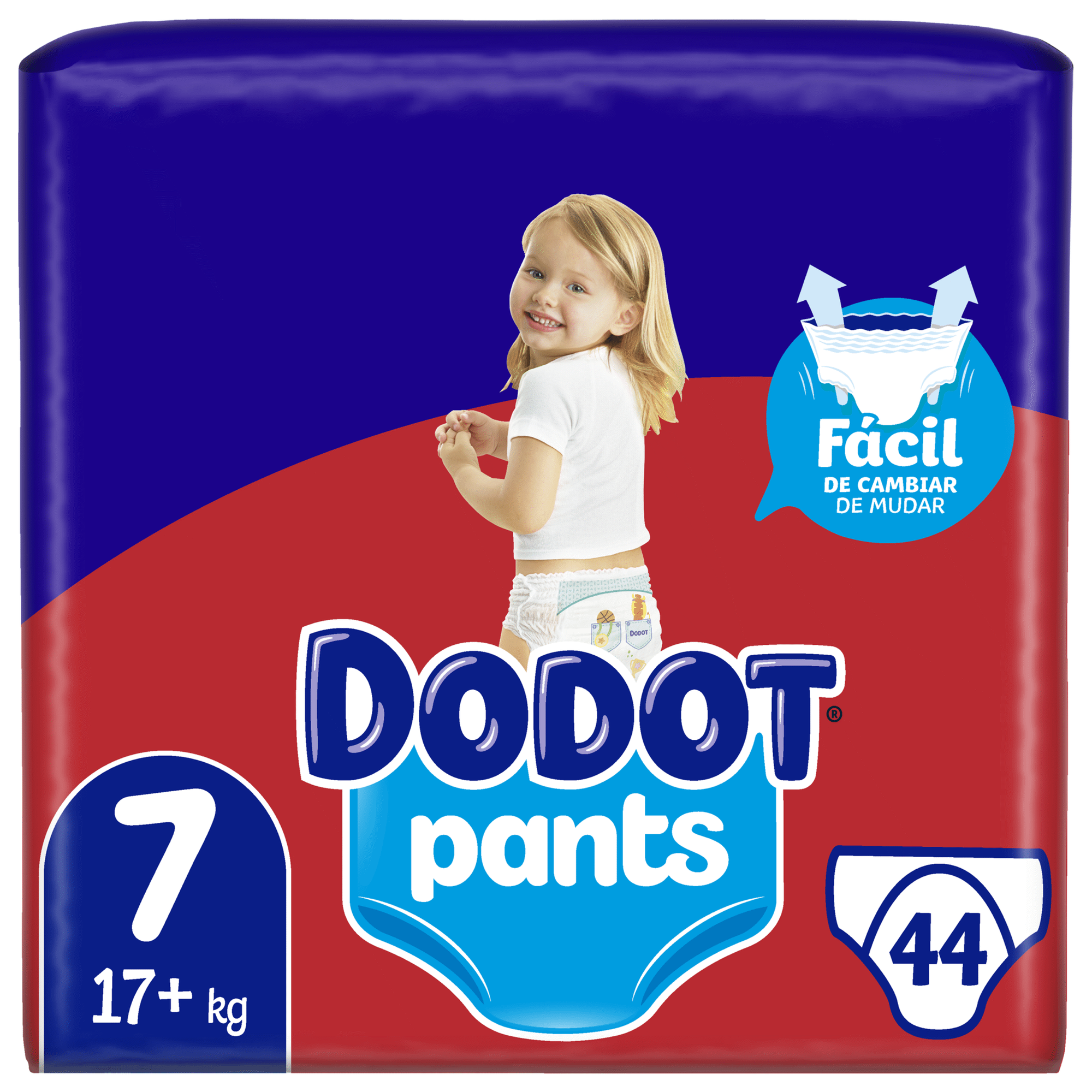 Fraldas Cueca Pants +17kg T7 Dodot - emb. 44 un | Continente Online