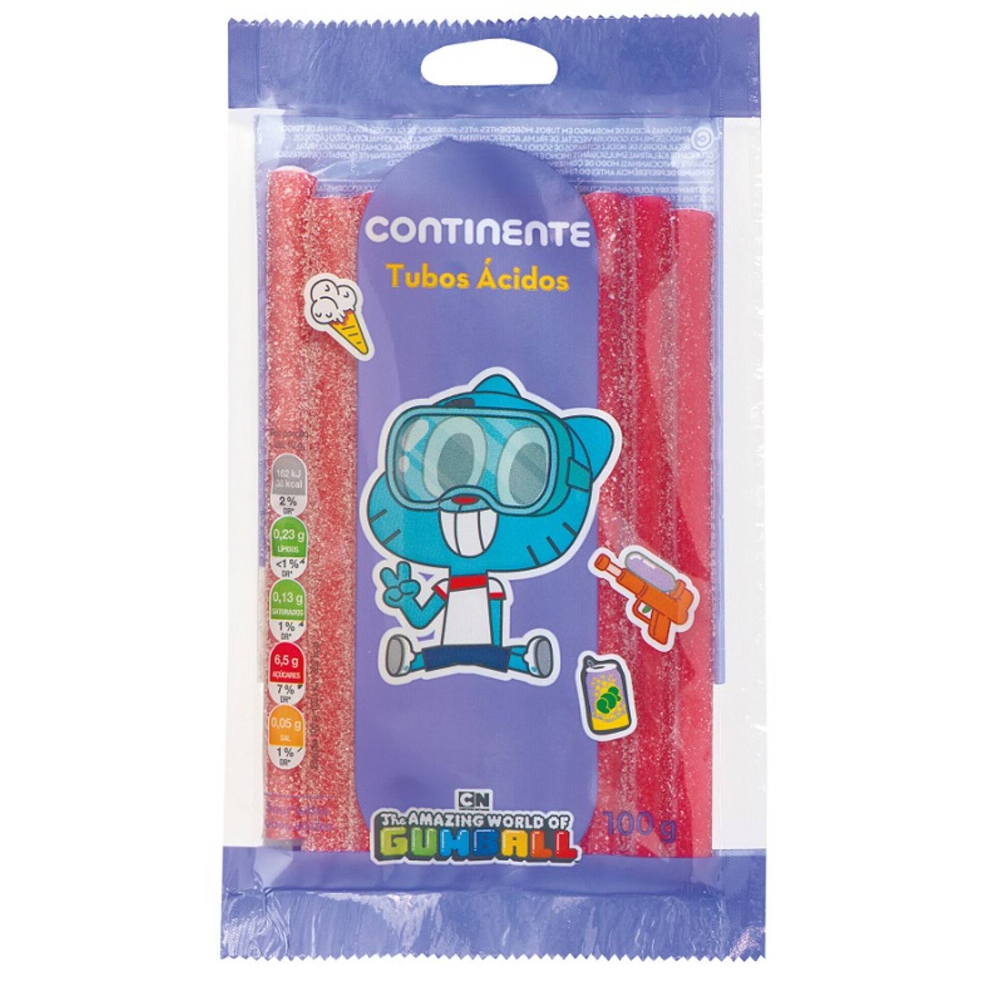 Gomas Ácidas Tubos - emb. 100 gr - Continente Infantil | Continente Online