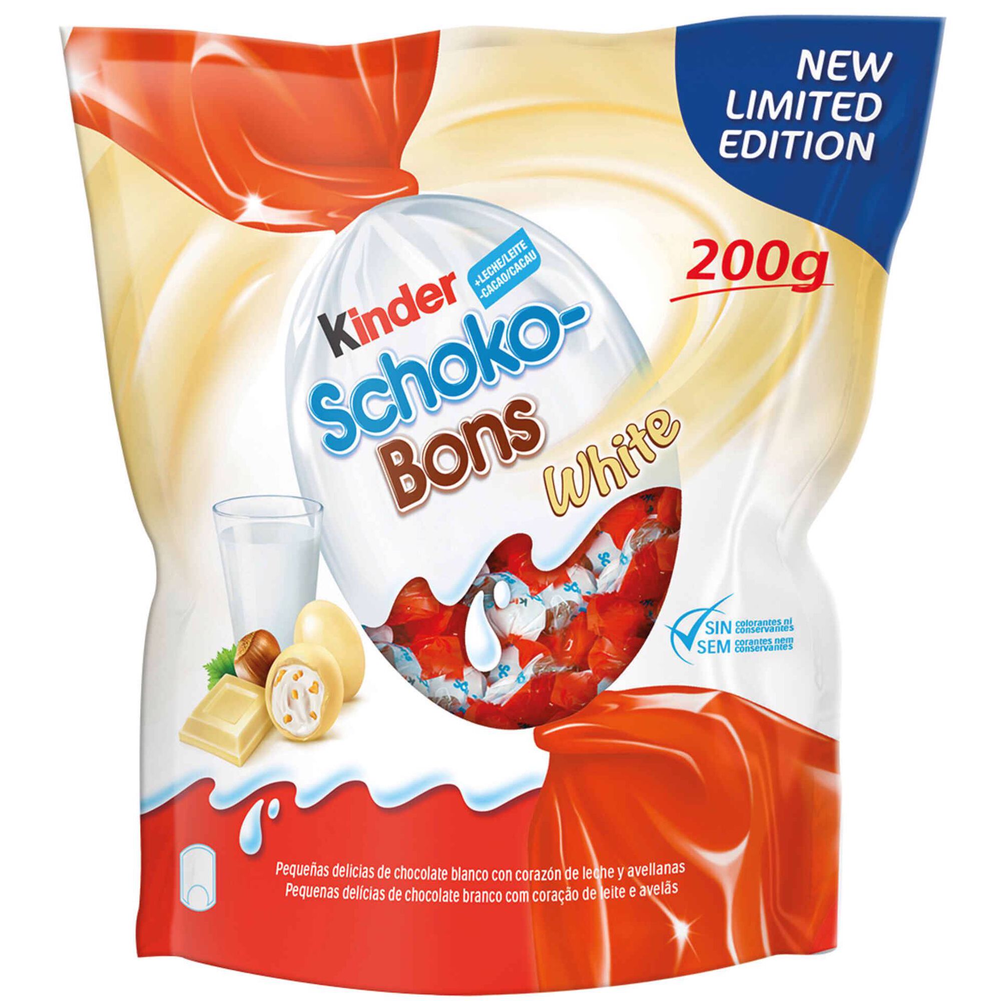 Bombons de Chocolate Branco Schoko-Bons Kinder - emb. 200 gr ...
