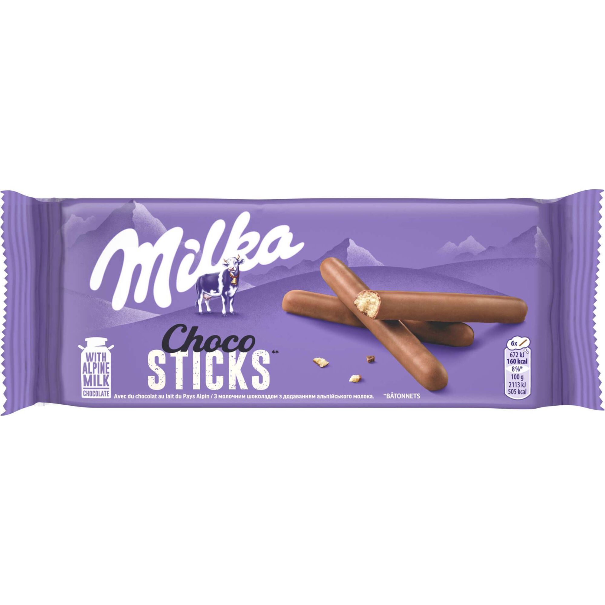 Bolacha Choco Sticks Milka - emb. 112 gr | Continente Online