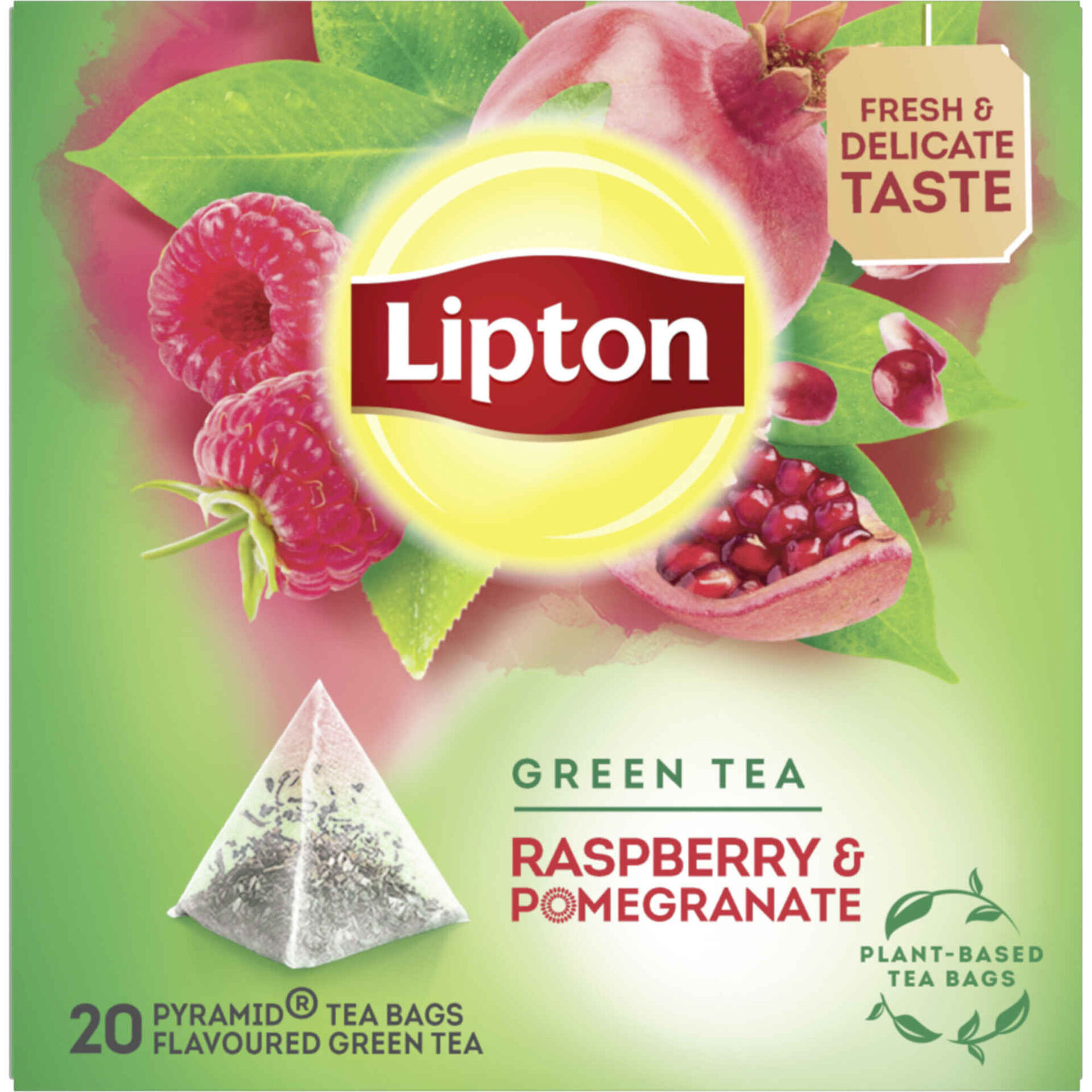 Chá Verde, Framboesa e Romã Pyramid Saquetas Lipton - emb. 20 un ...