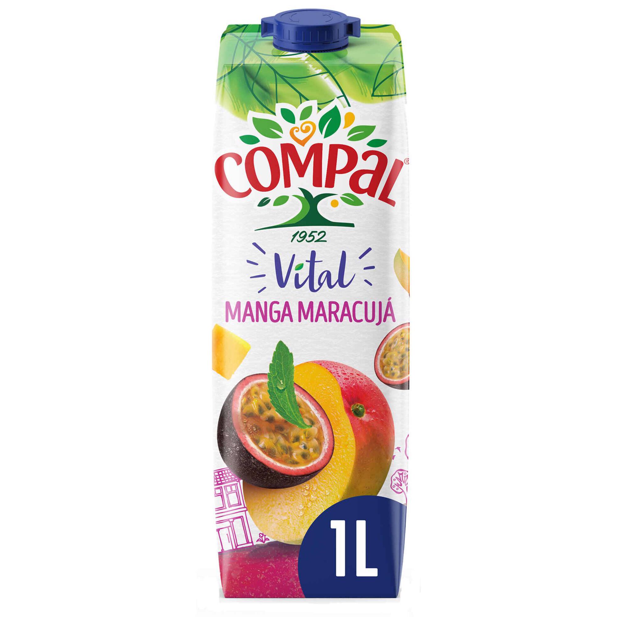 Néctar Manga e Maracujá emb. 1 lt - Compal Vital Equilíbrio | Continente