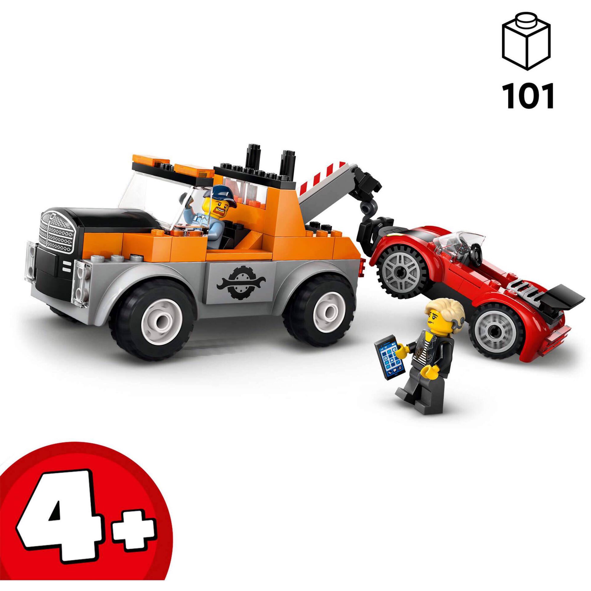 Camião-Reboque e Reparação de Carro Desportivo - 60435 LEGO City ...