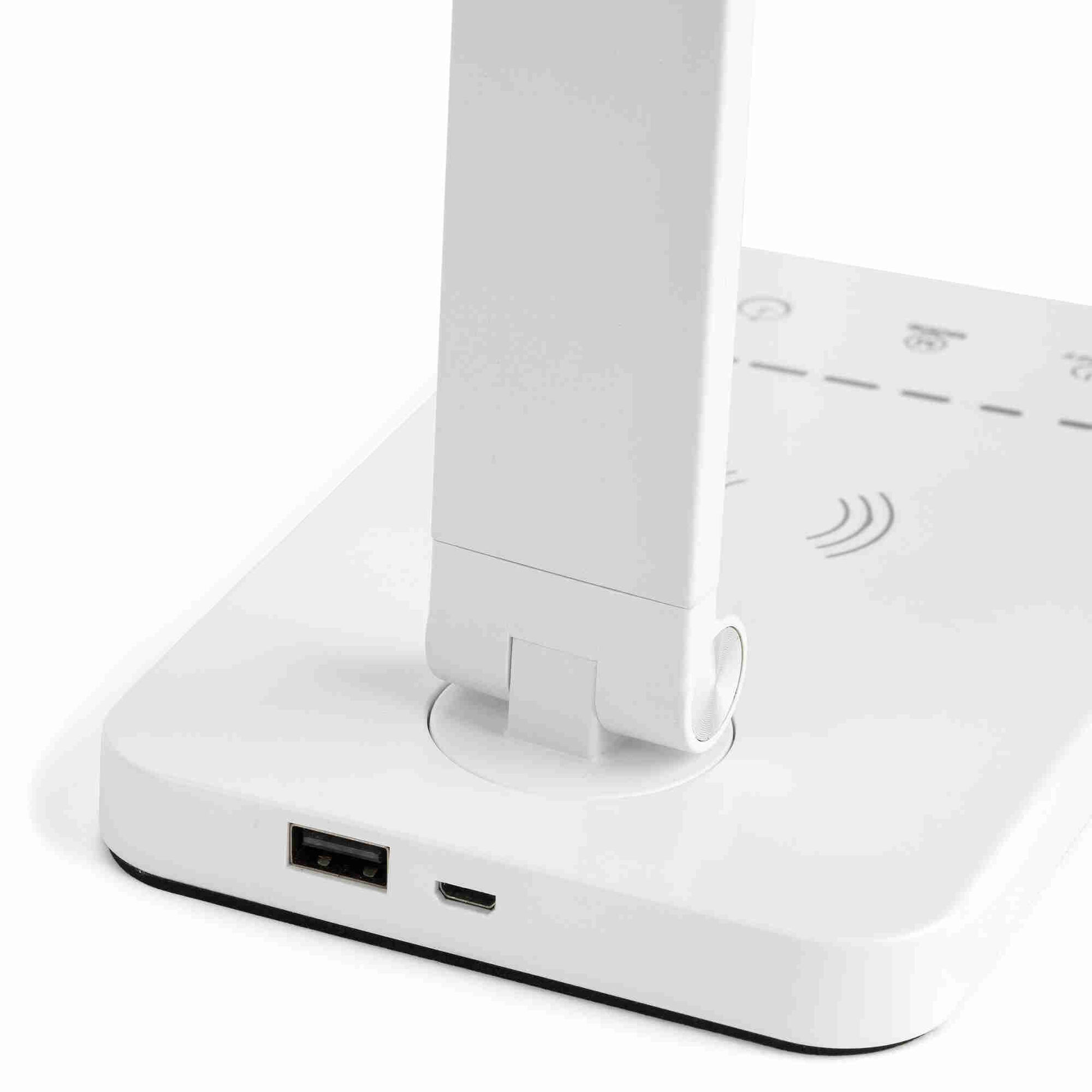 Candeeiro Dobrável com Carregamento Wireless Branco Kasa - emb. 1 un ...