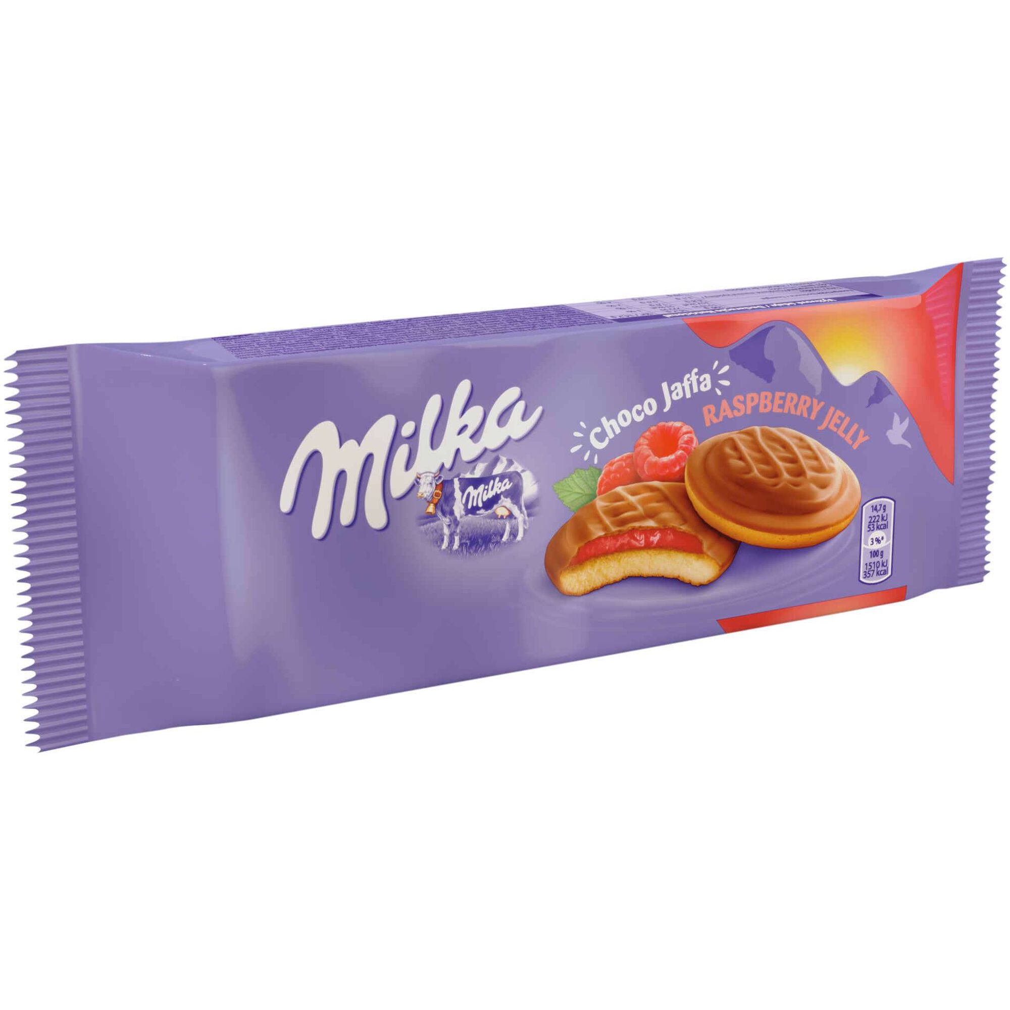 Bolachas Recheadas de Framboesa Jaffa - emb. 147 gr - Milka ...