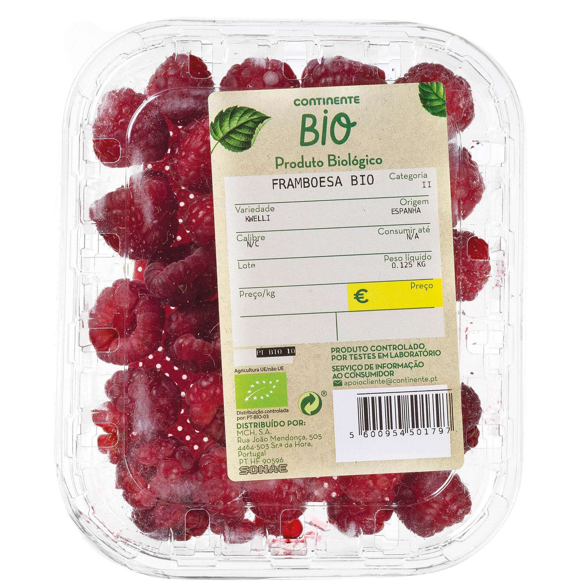 Framboesa Biológica emb. 125 gr - Continente Bio | Continente