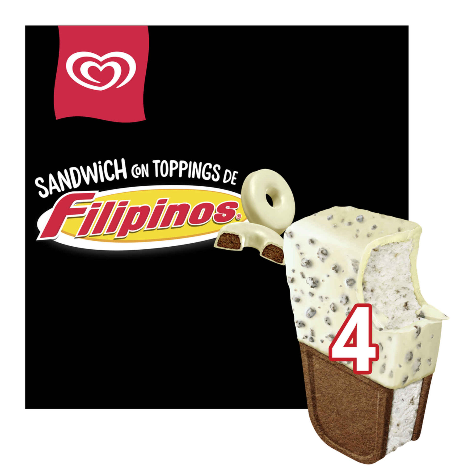 Gelado Sandwich XXL Filipinos Olá - emb. 520 ml (4 un) | Continente Online
