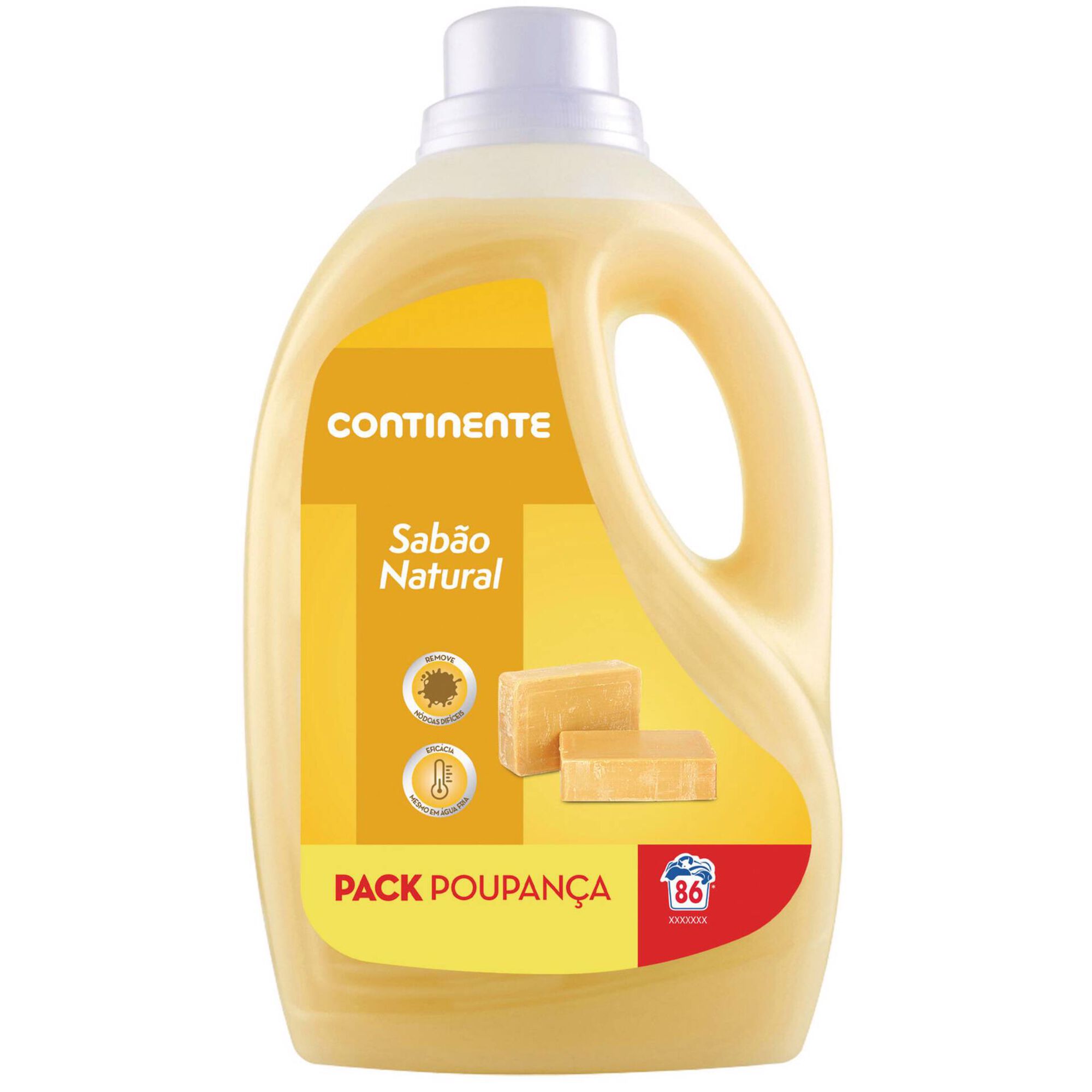 Detergente Máquina Roupa Líquido Sabão Natural - 86 doses - Continente ...