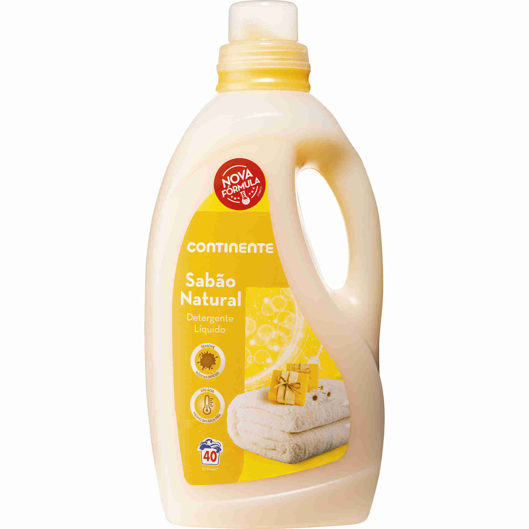 Detergente Máquina Roupa Líquido Sabão Natural - 40 doses - Continente ...