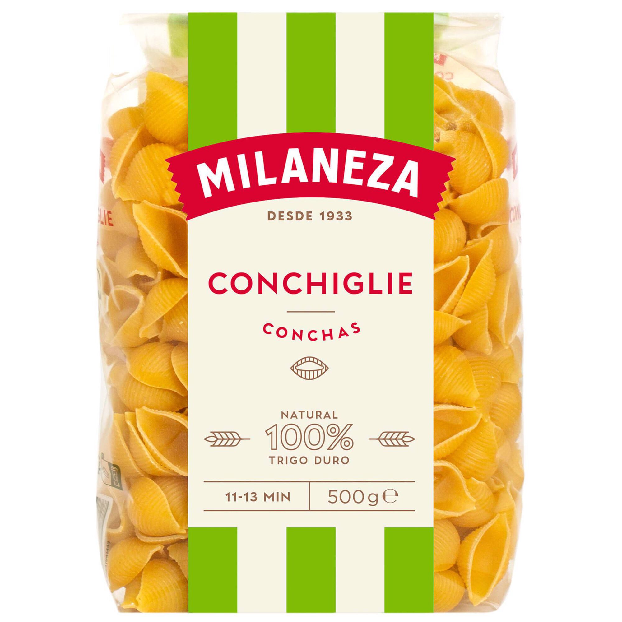 Massa Conchas emb. 500 gr - Milaneza | Continente