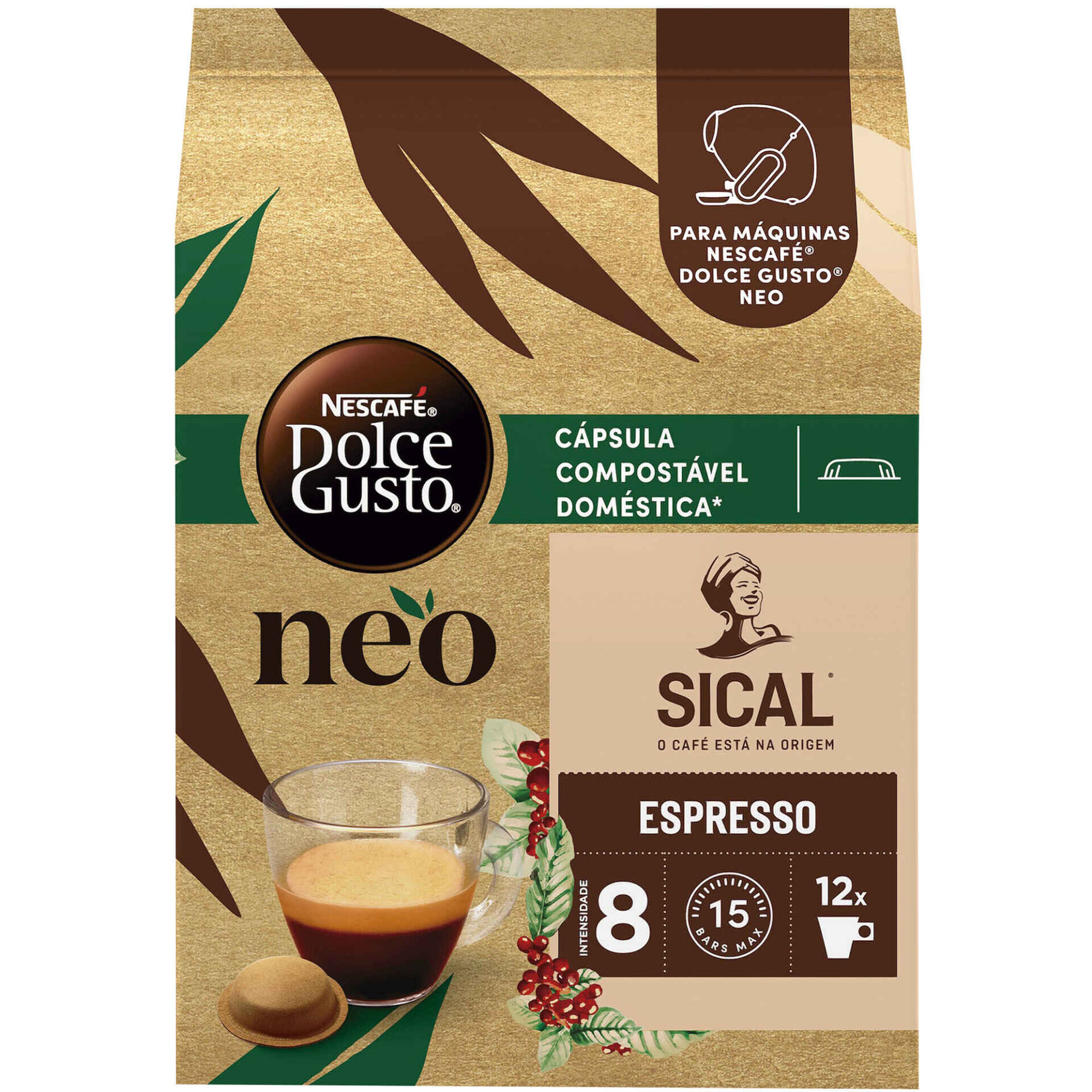 Cápsulas de Café Espresso Sical Int 8 Nescafé Dolce Gusto Neo - emb. 12 ...