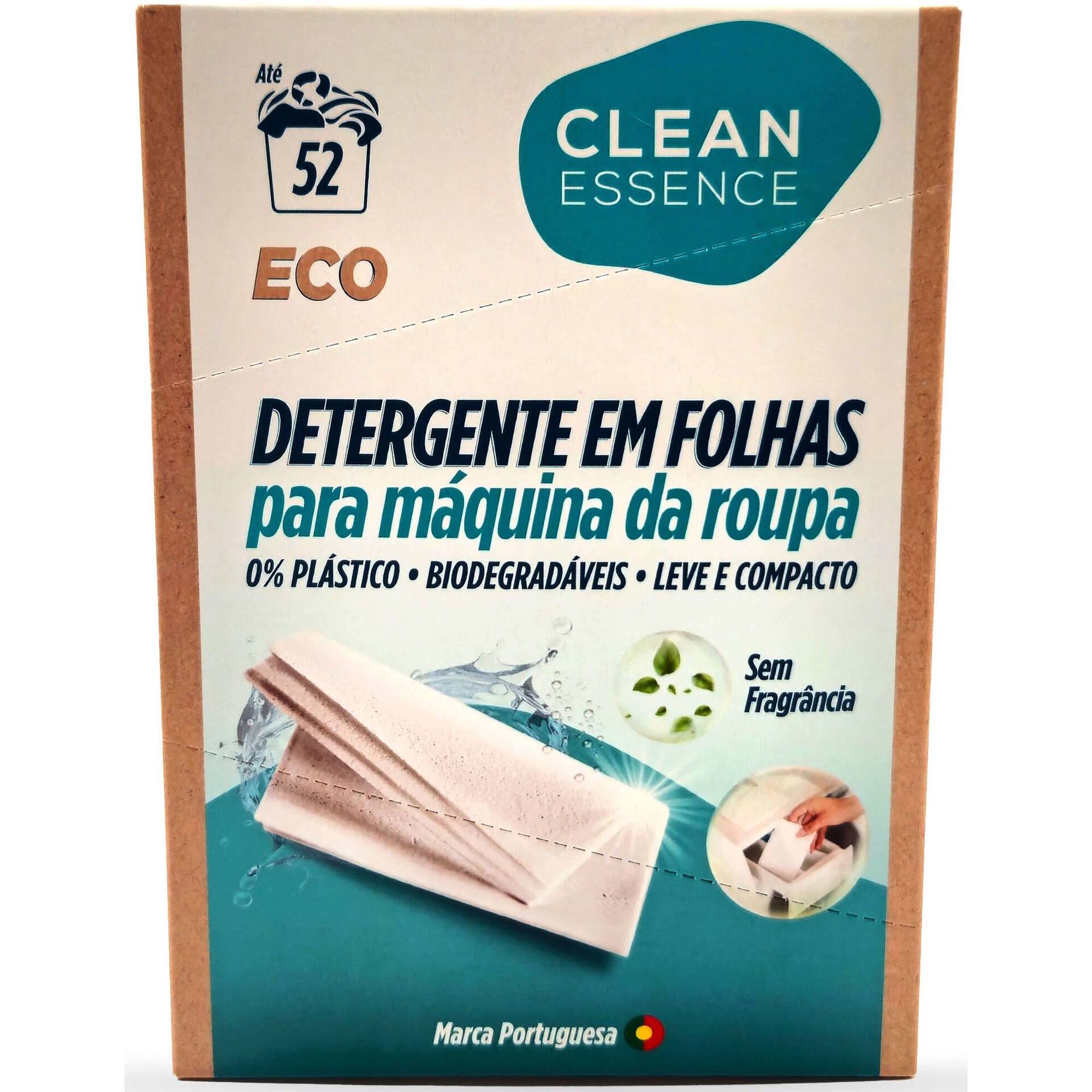 Detergente Máquina Roupa Eco Tiras Sem Fragrância - 52 doses - Clean ...