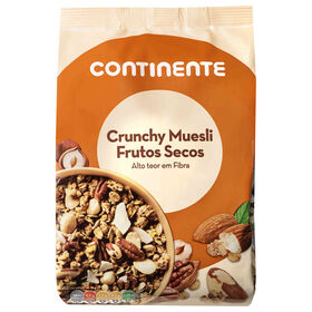 Muesli Crunchy Frutos Secos emb. 500 gr - Continente | Continente