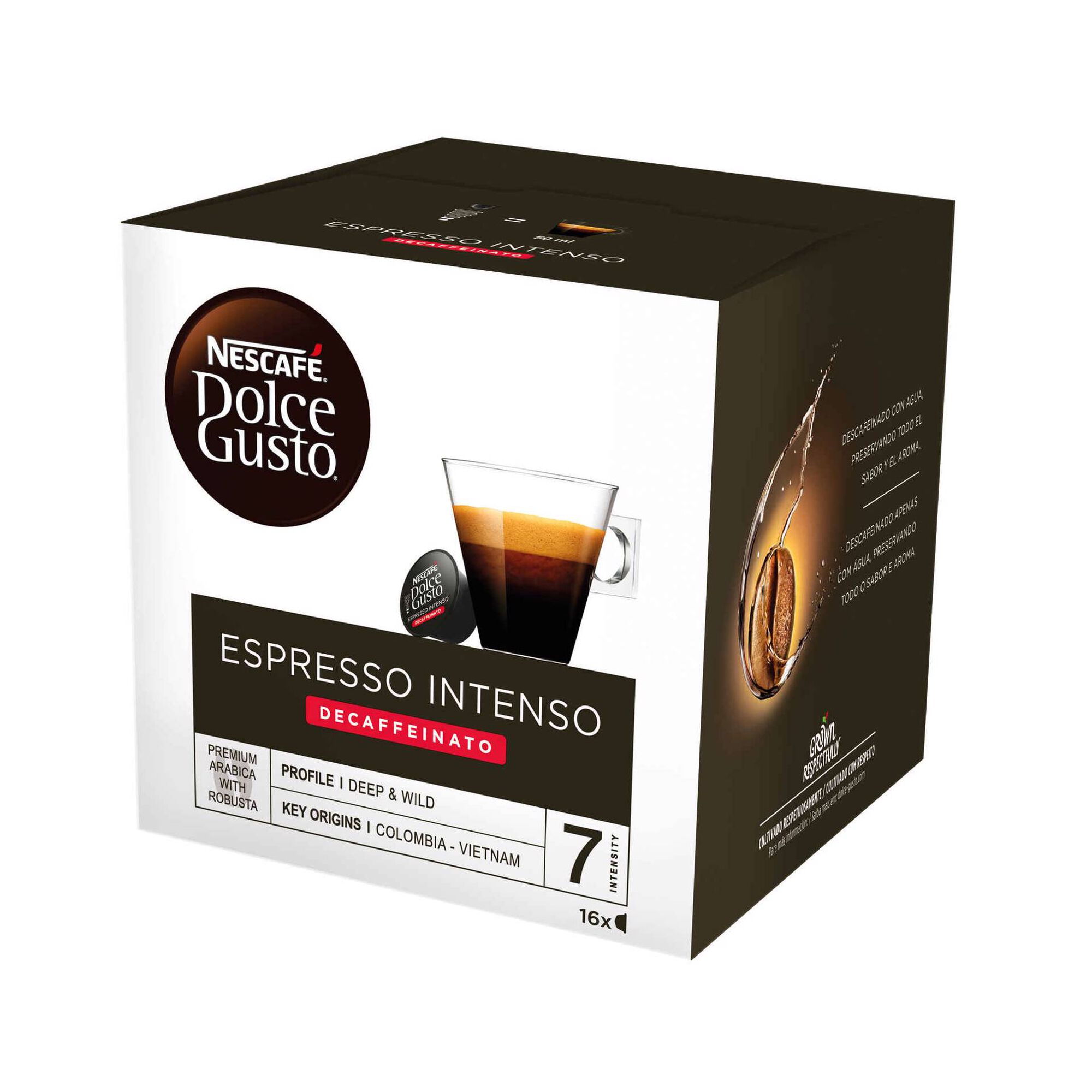 Cápsulas de Café Descafeinado Intenso Int 7 Nescafé Dolce Gusto - emb ...