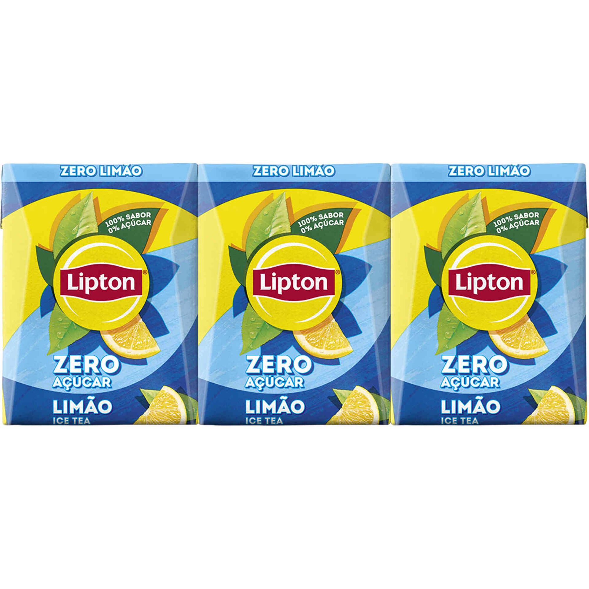 Ice Tea Limão sem Açúcar Lipton - emb. 3 x 20 cl | Continente Online