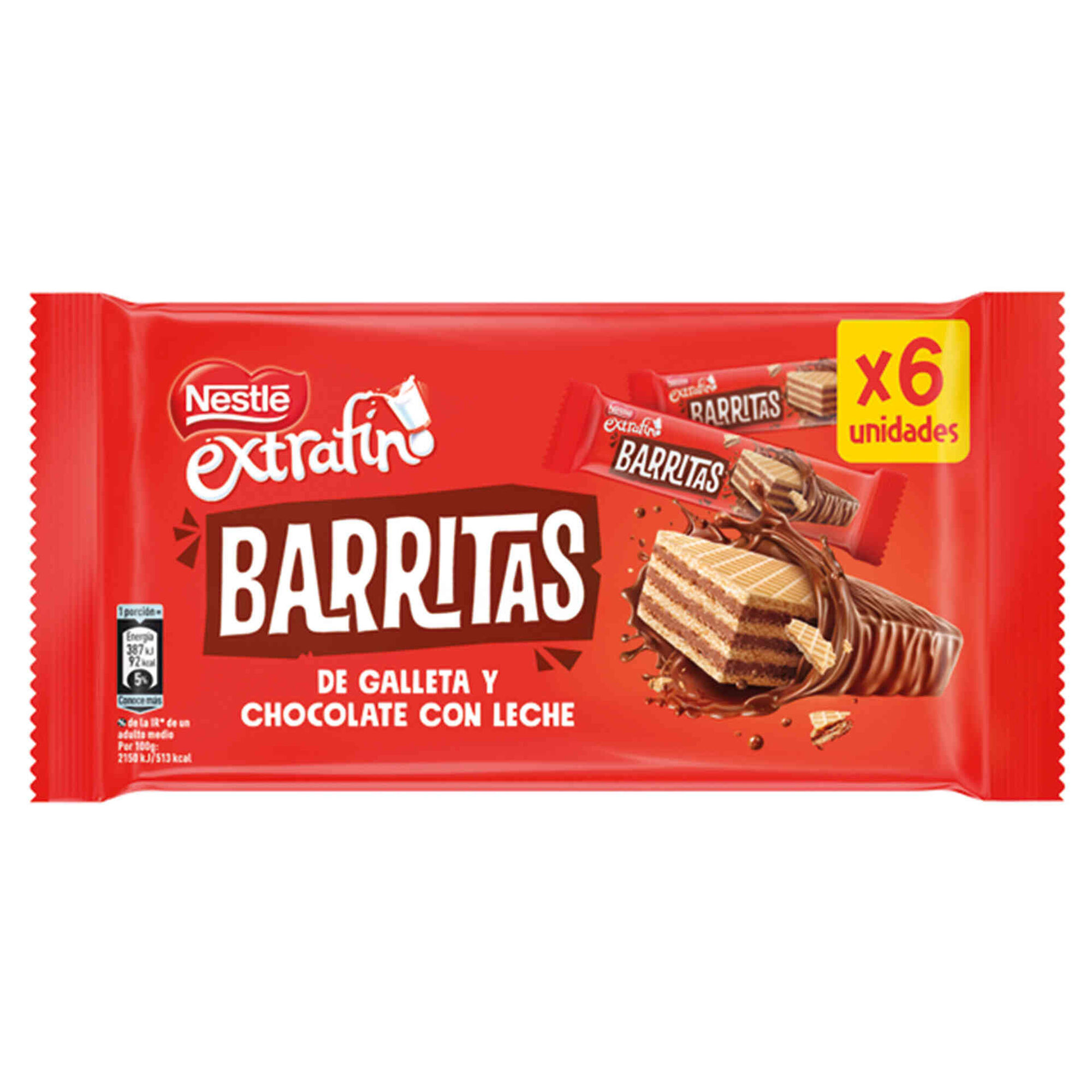 Snack de Chocolate Extrafino Nestlé - emb. 6 x 18 gr | Continente Online