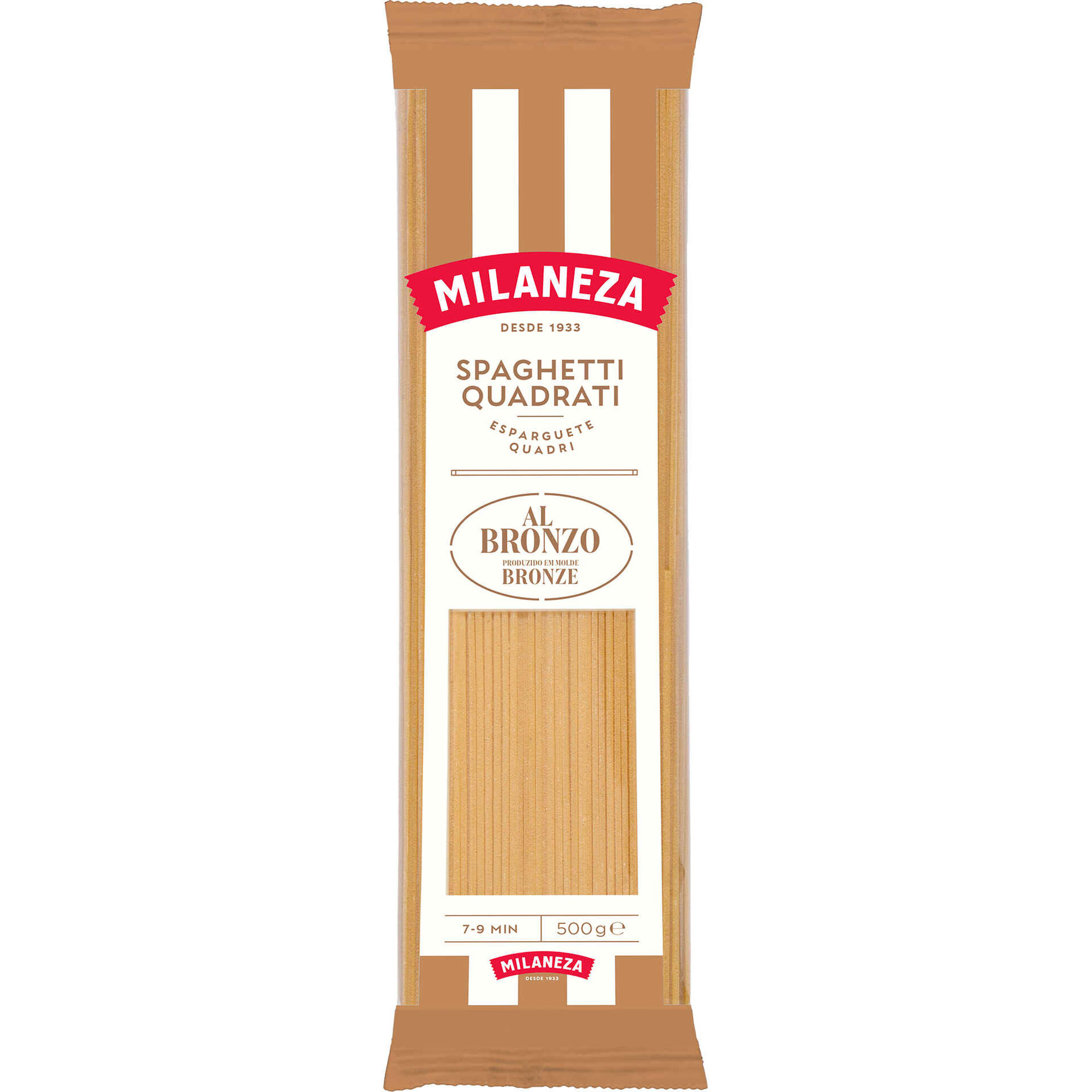 Massa Esparguete Quadri Molde Bronze Milaneza - emb. 500 gr ...