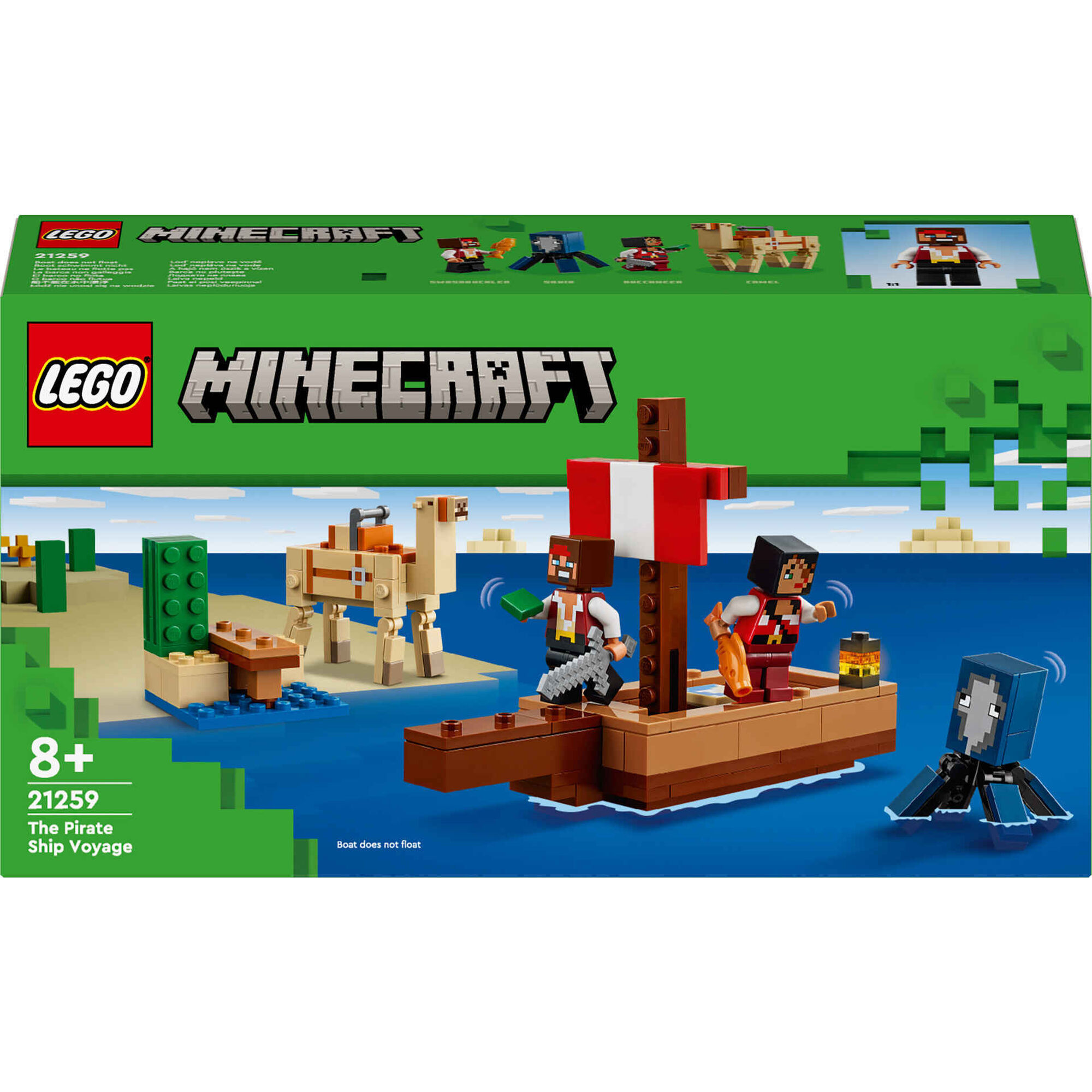 A Viagem do Barco Pirata - 21259 LEGO Minecraft | Continente Online