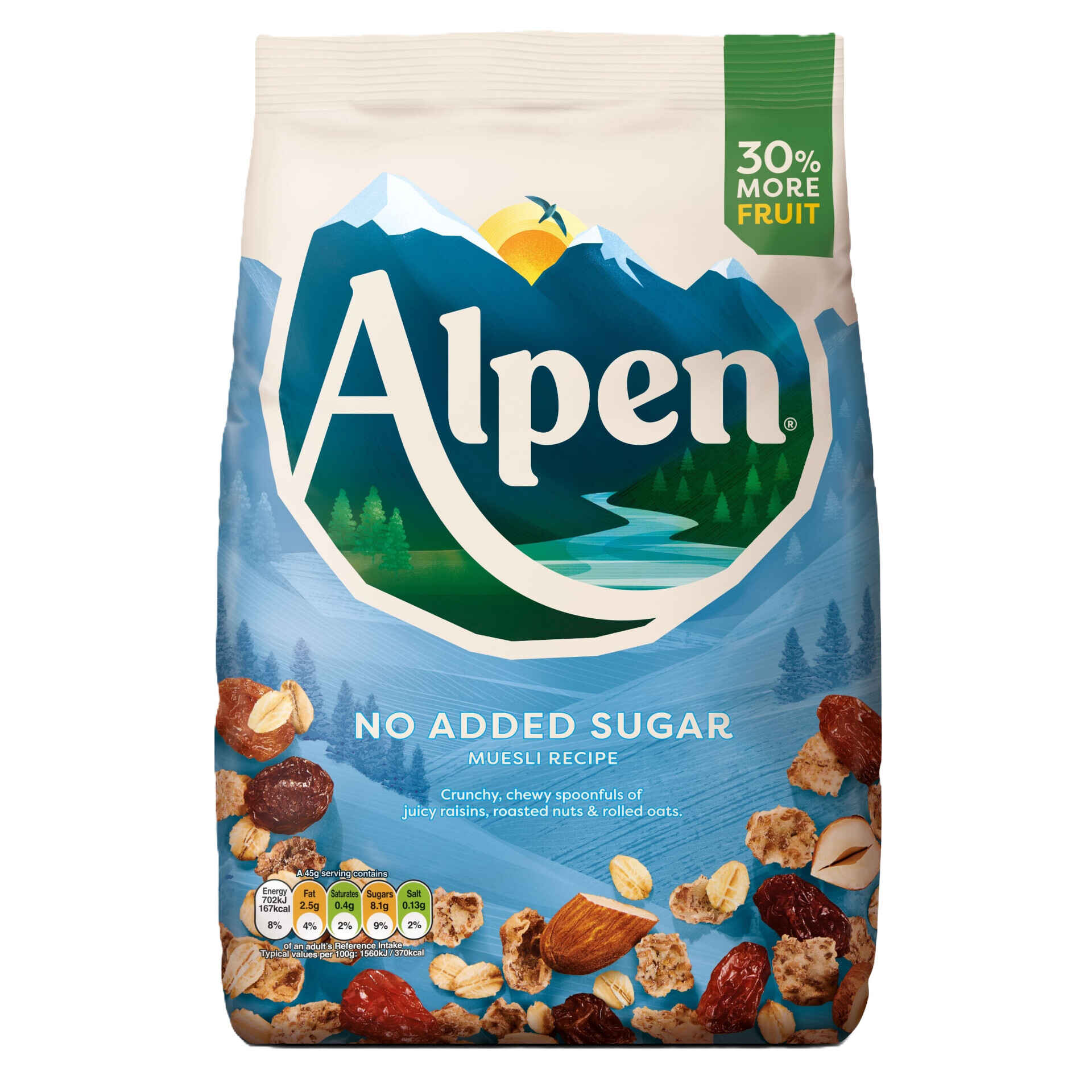 Muesli com Frutos Secos sem Açúcar Alpen | Continente Online