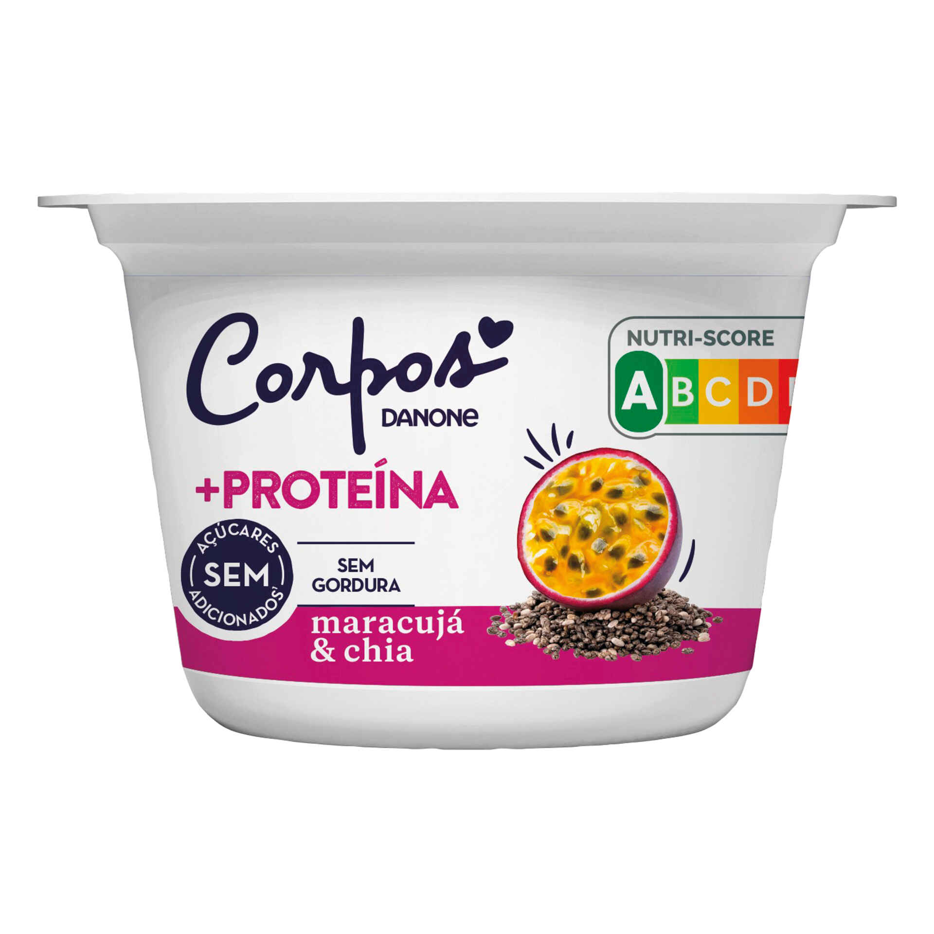 Iogurte +Proteína Sólido Maracujá e Chia - Corpos Danone | Continente ...