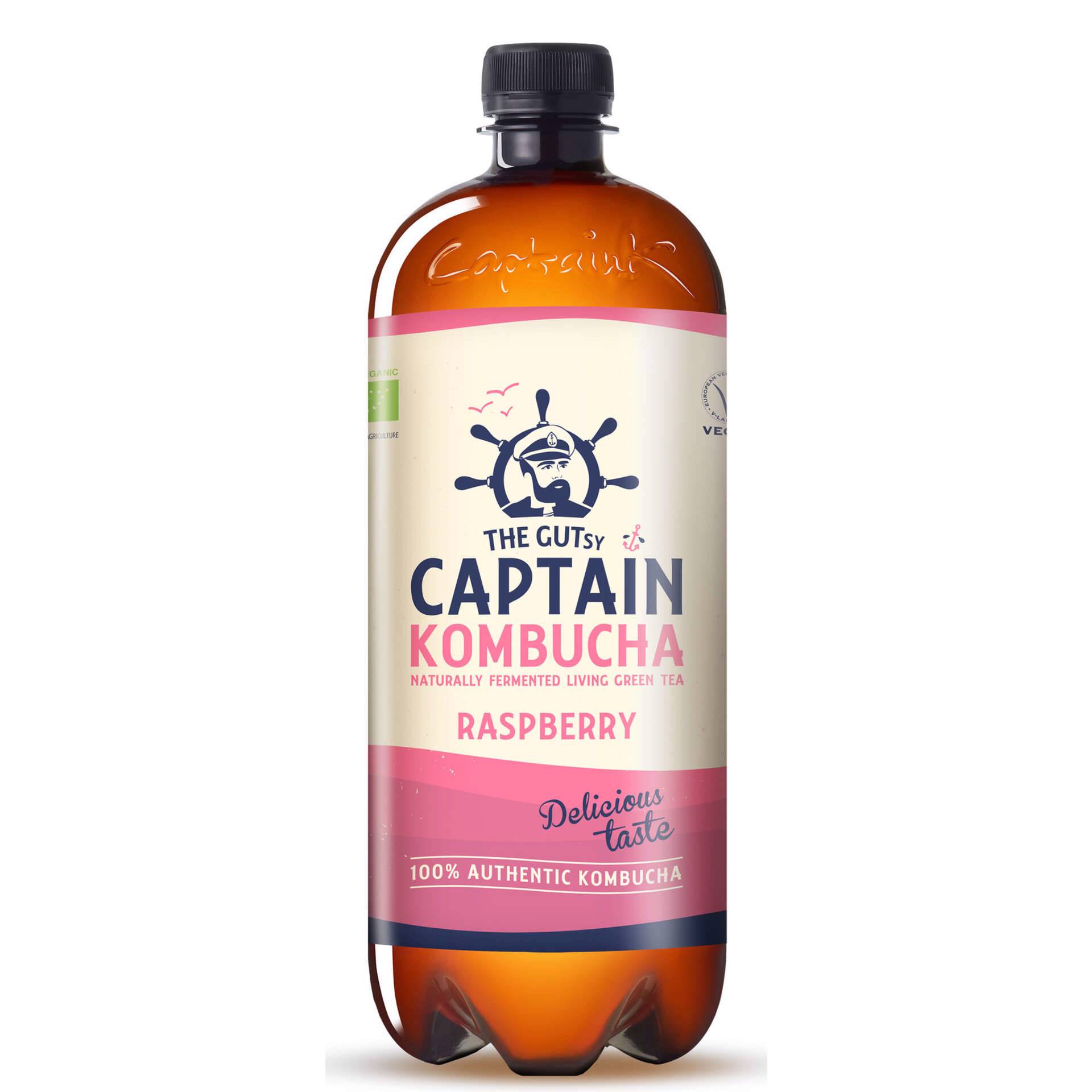 Bebida Kombucha Framboesa The Gutsy Captain - emb. 1 lt | Continente Online